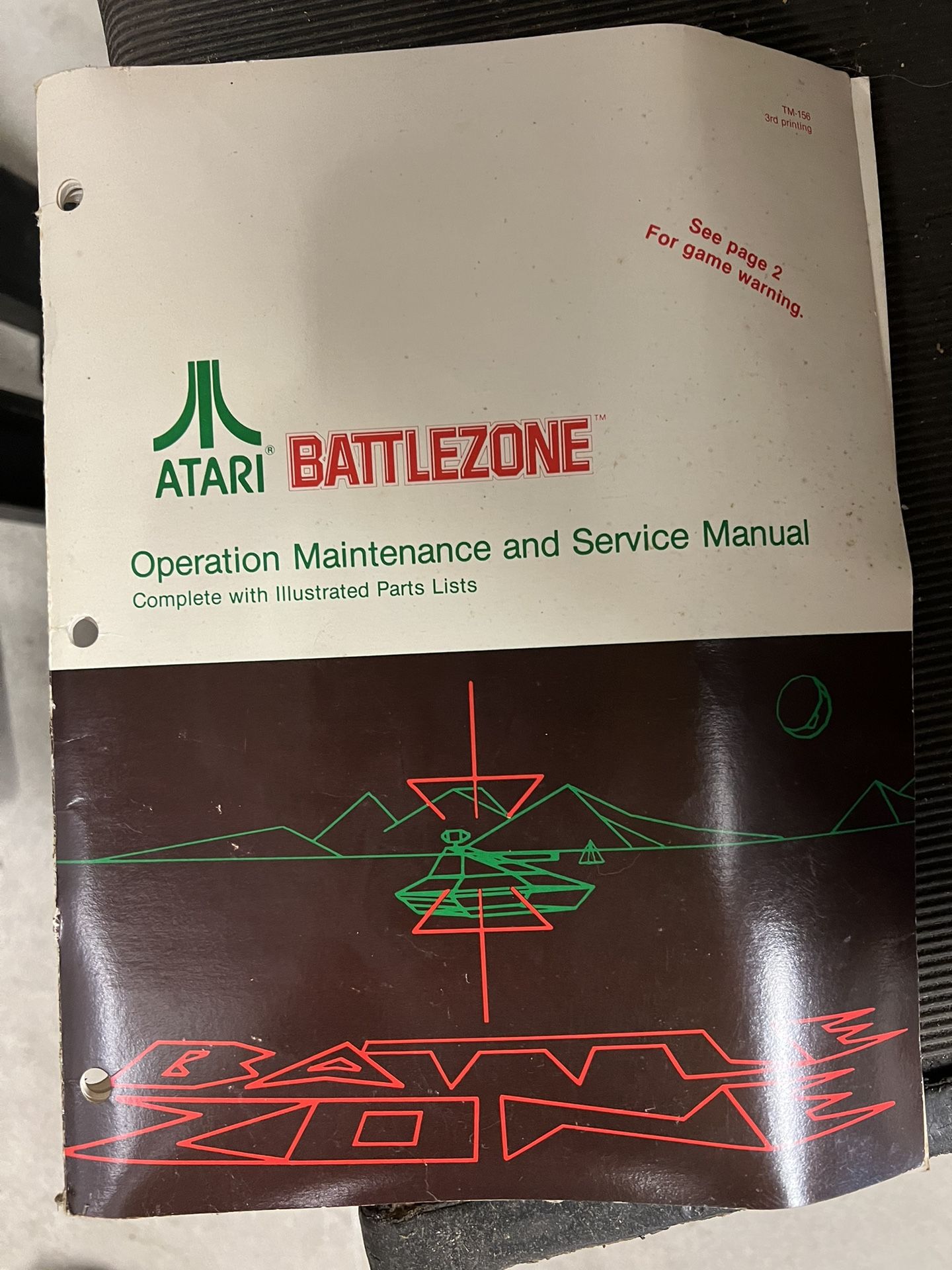Battlezone Standup Arcade Game Atari 1980 Vintage Full Size With ...