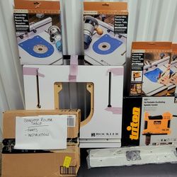 Never Used Rockler Portable Benchtop Router Table W/ Adapter Plates ...