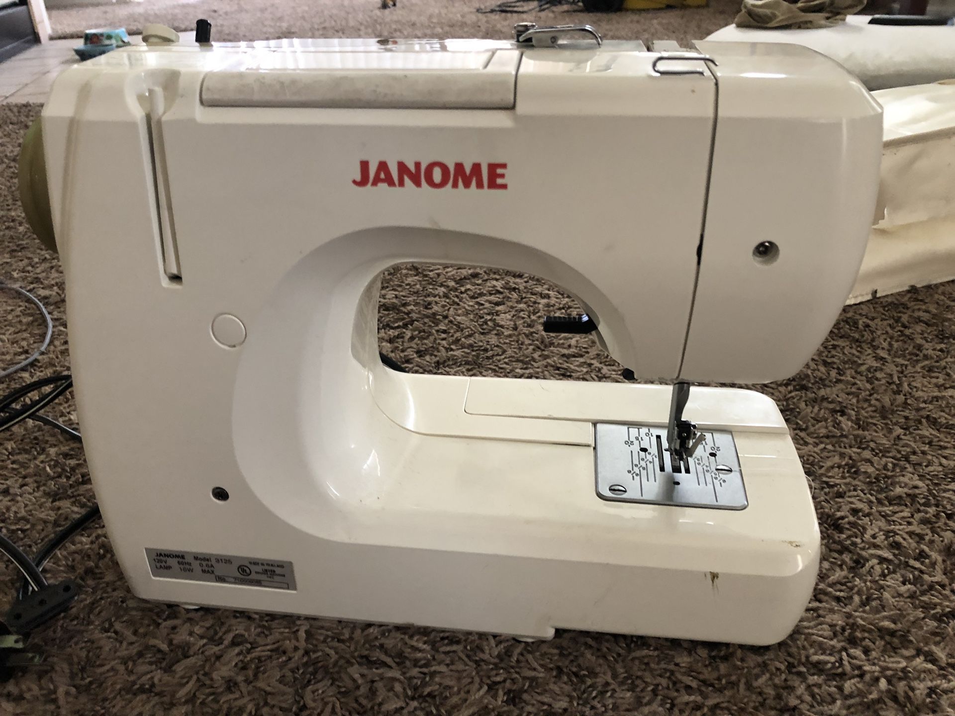 Janome Model 3125 sewing machine with accessories and cover for Sale in ...