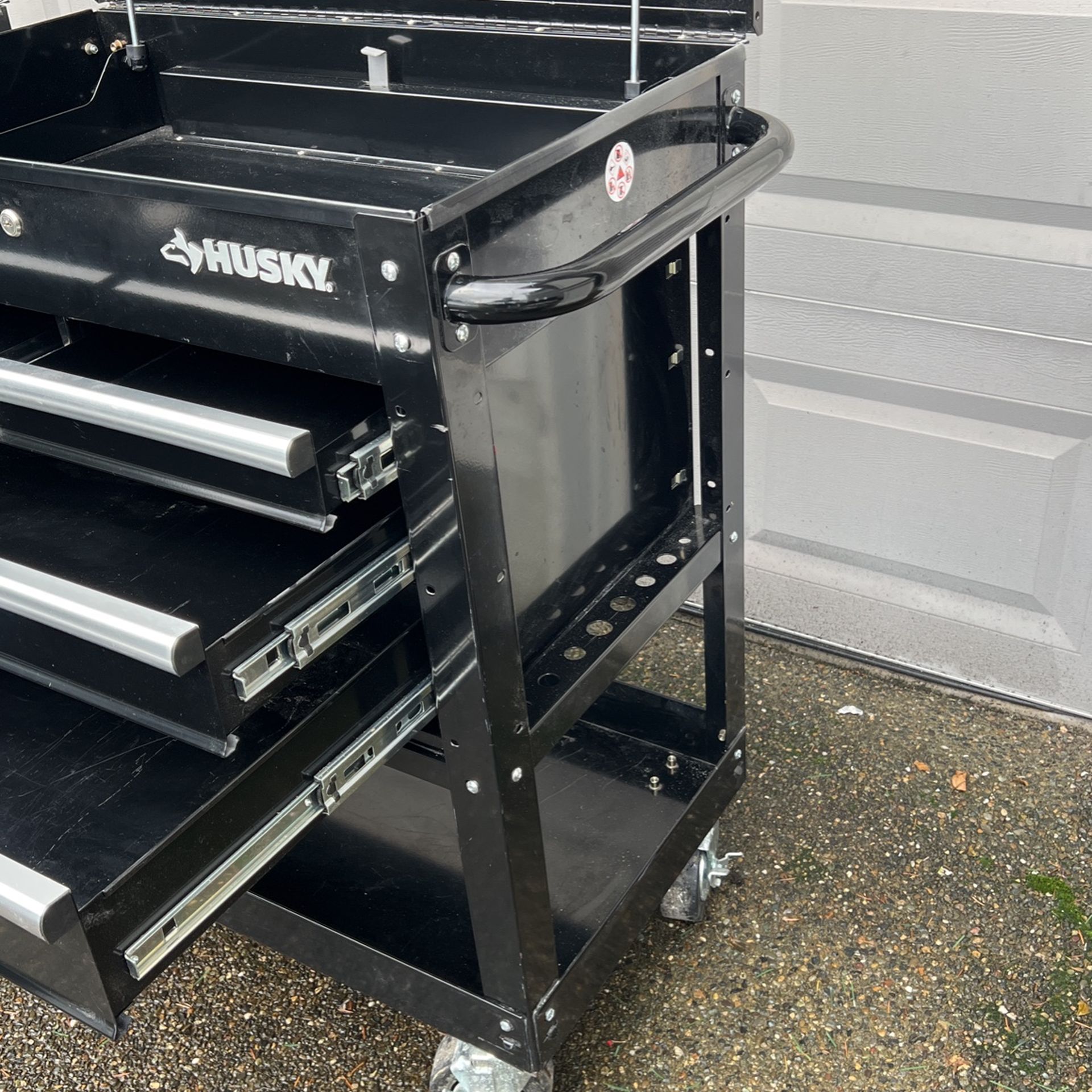 Two Husky Rolling Tool Cart 4 Drawer Cart On Casters Tool Chest for ...