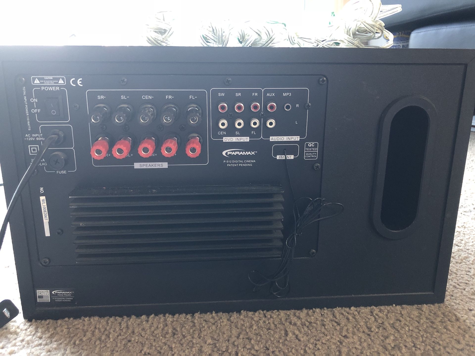 Paramax p512 surround sound receiver for Sale in Piscataway Township ...