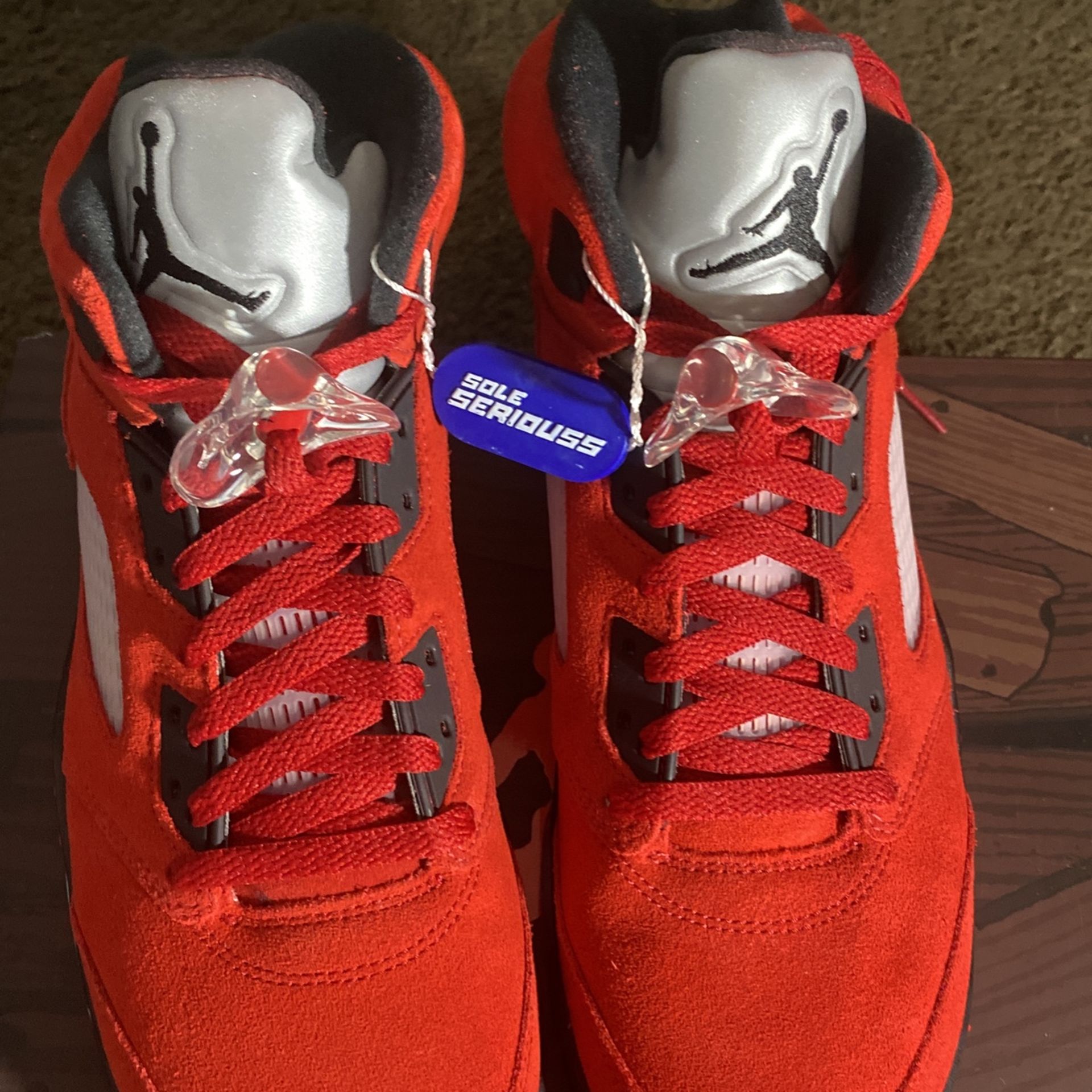 Brand New Air Jordan Retro5 “Raging Bulls”,red Suede for Sale in ...