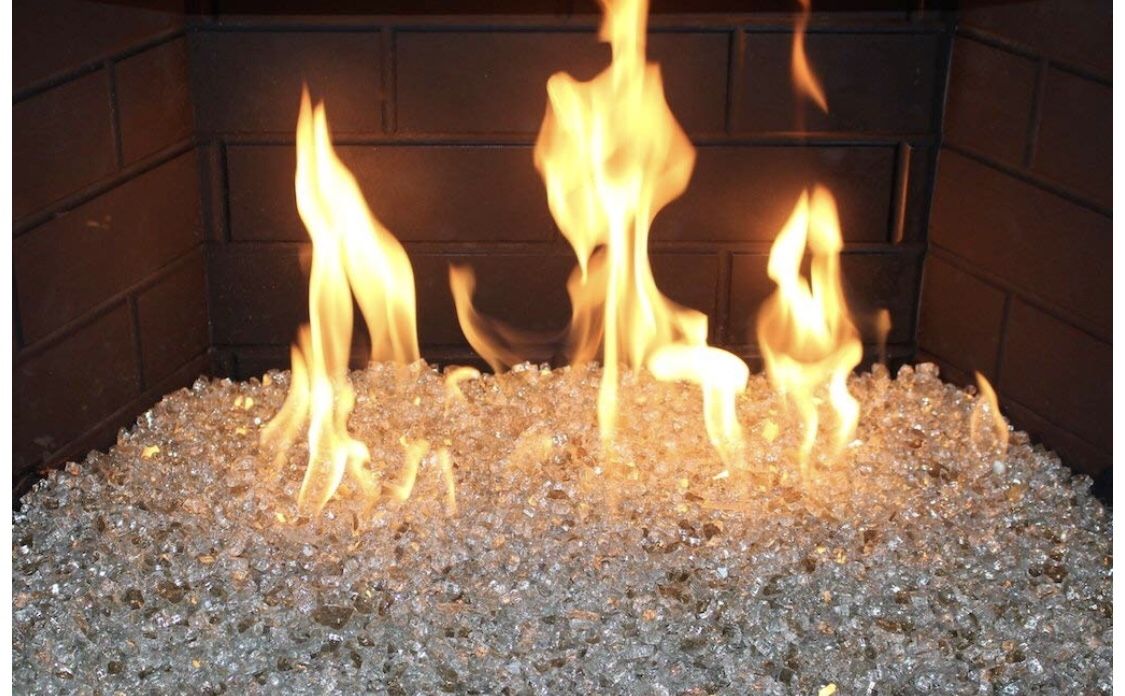 Exotic Fire Glass Crystal Reflective FireGlass Clear Fire Rocks ...