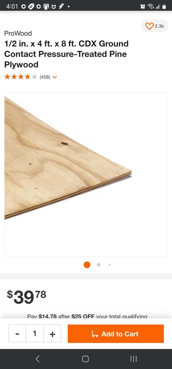Plywood Pressure Treated Pine 4x8 1/2",3/4" for Sale in San Antonio, TX ...