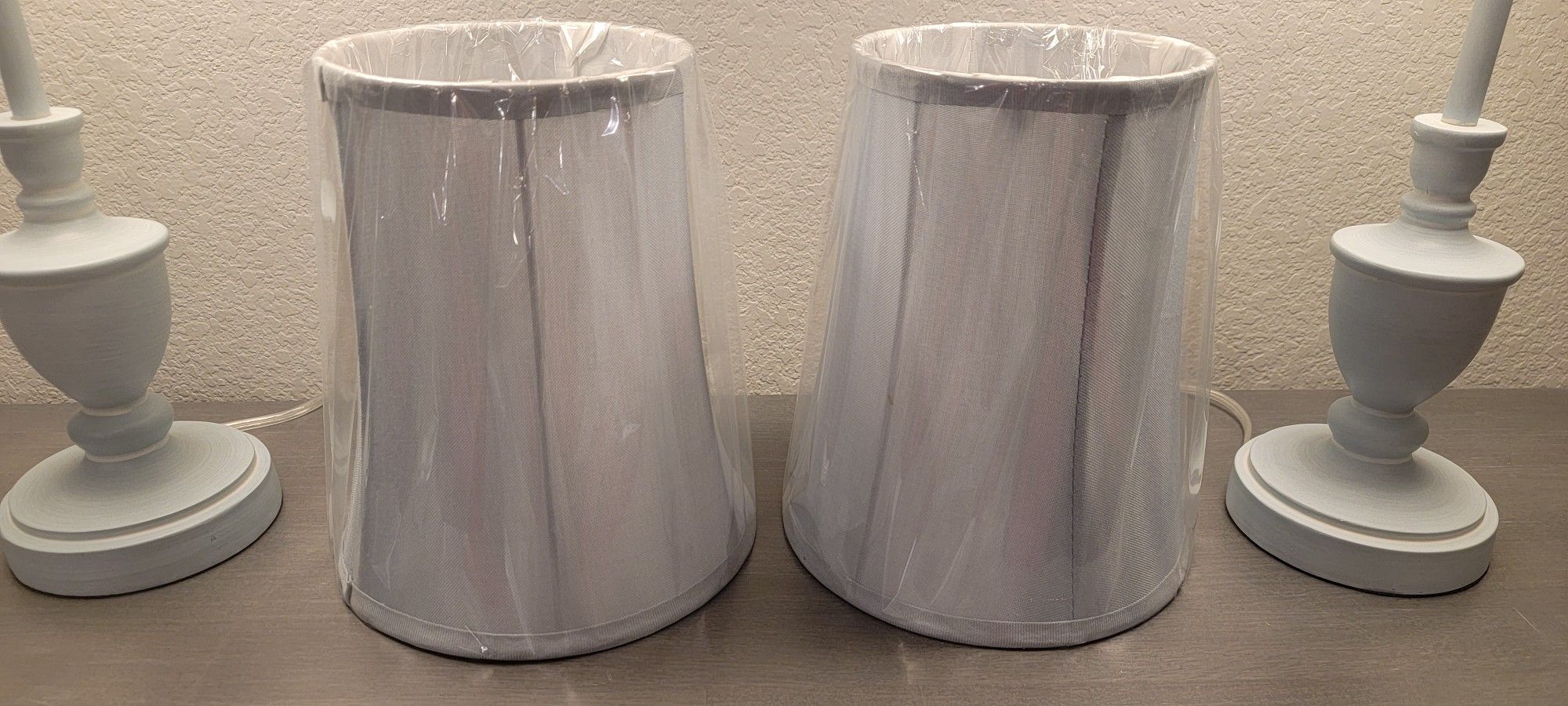Slate Blue Buffet Accent Lamps with Additional Lamp Shades by Valerie ...