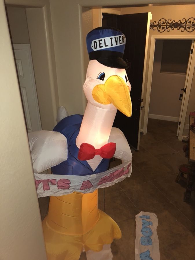 Airblown Inflatable STORK “It’s A Boy” or “It’s A Girl” 7 feet tall new ...