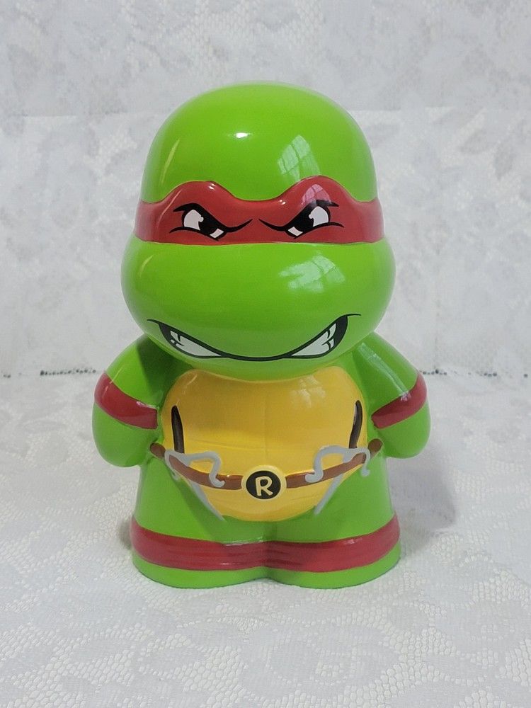 Nickelodeon Teenage Mutant Ninja Turtles Coin Bank Raphael Red Bandana ...