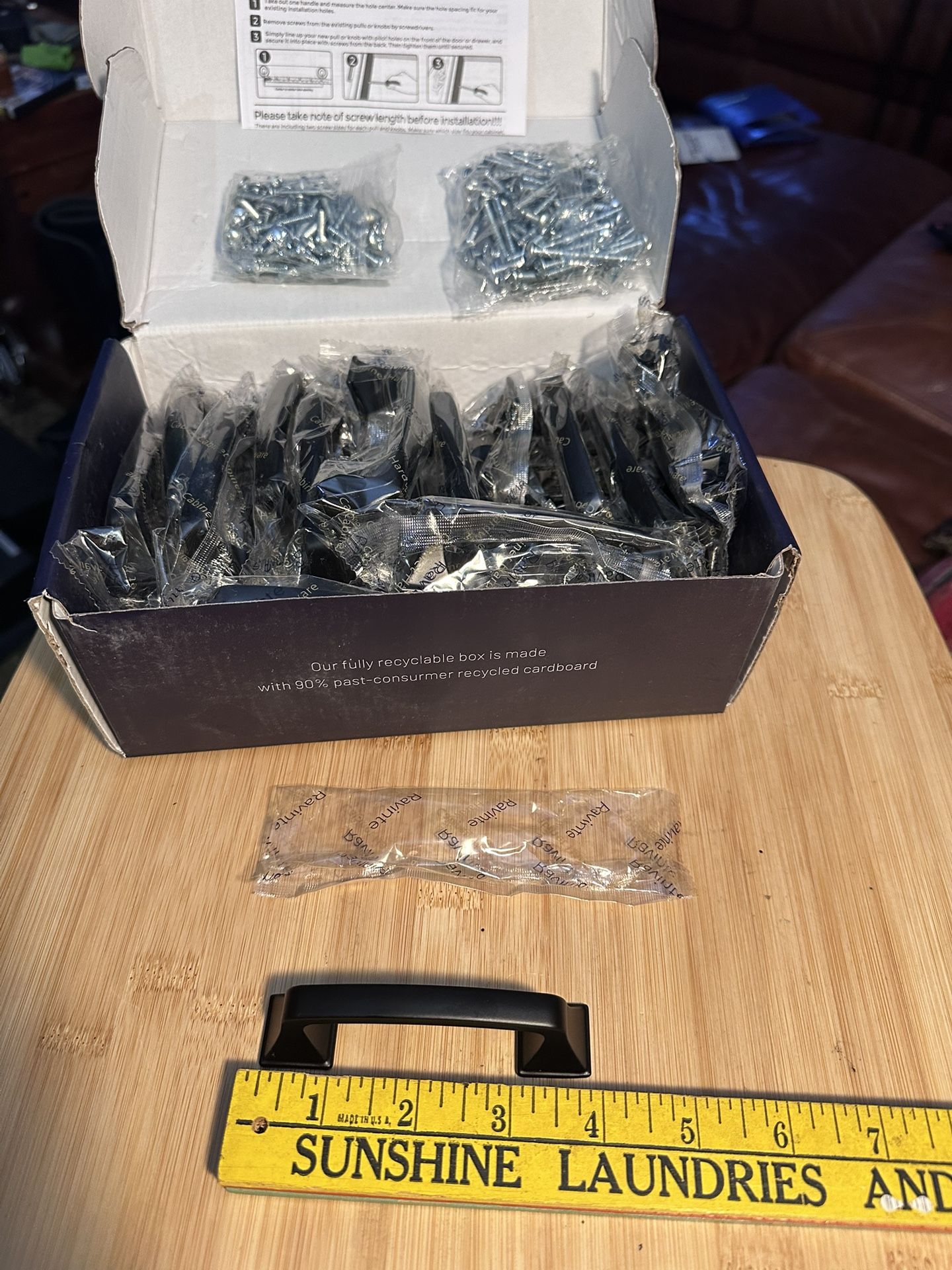 New Ravinte 30-Pack Solid 3-Inch Square Foot Arch Pulls Kitchen Cabinet ...