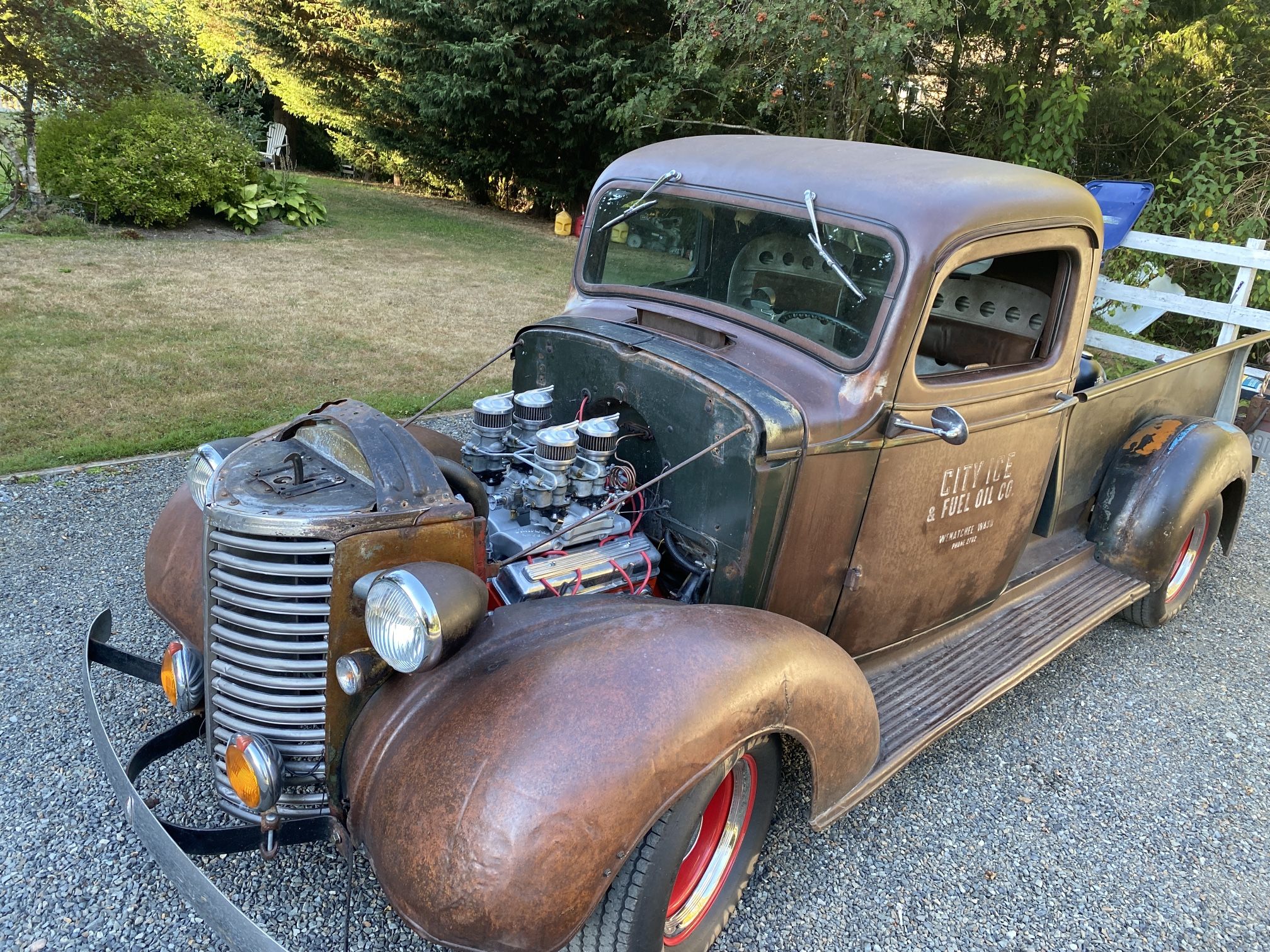 1937 GMC T14 Hot Rod 383 Stroker Quad carbs Wedge Intake 4 Speed Speedmaster 4:11 Ford 9 Inch ...