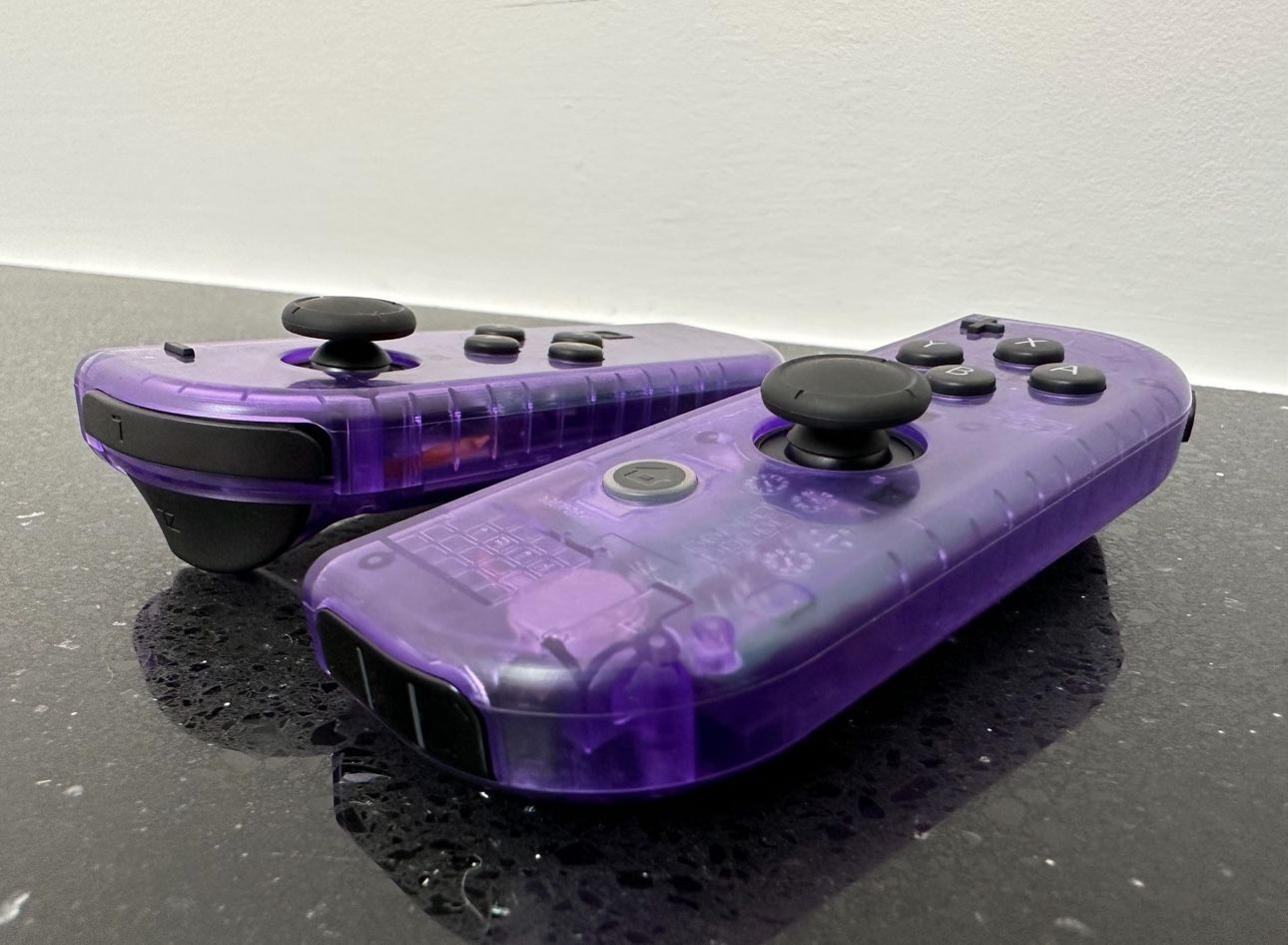 Joy Cons for Nintendo Switch (transparent purple) for Sale in San ...