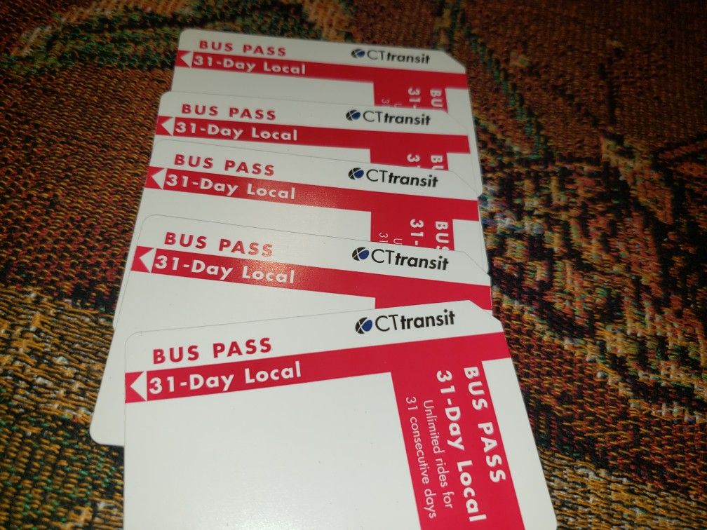 31 day CT Transit bus passes for Sale in Hartford, CT - OfferUp