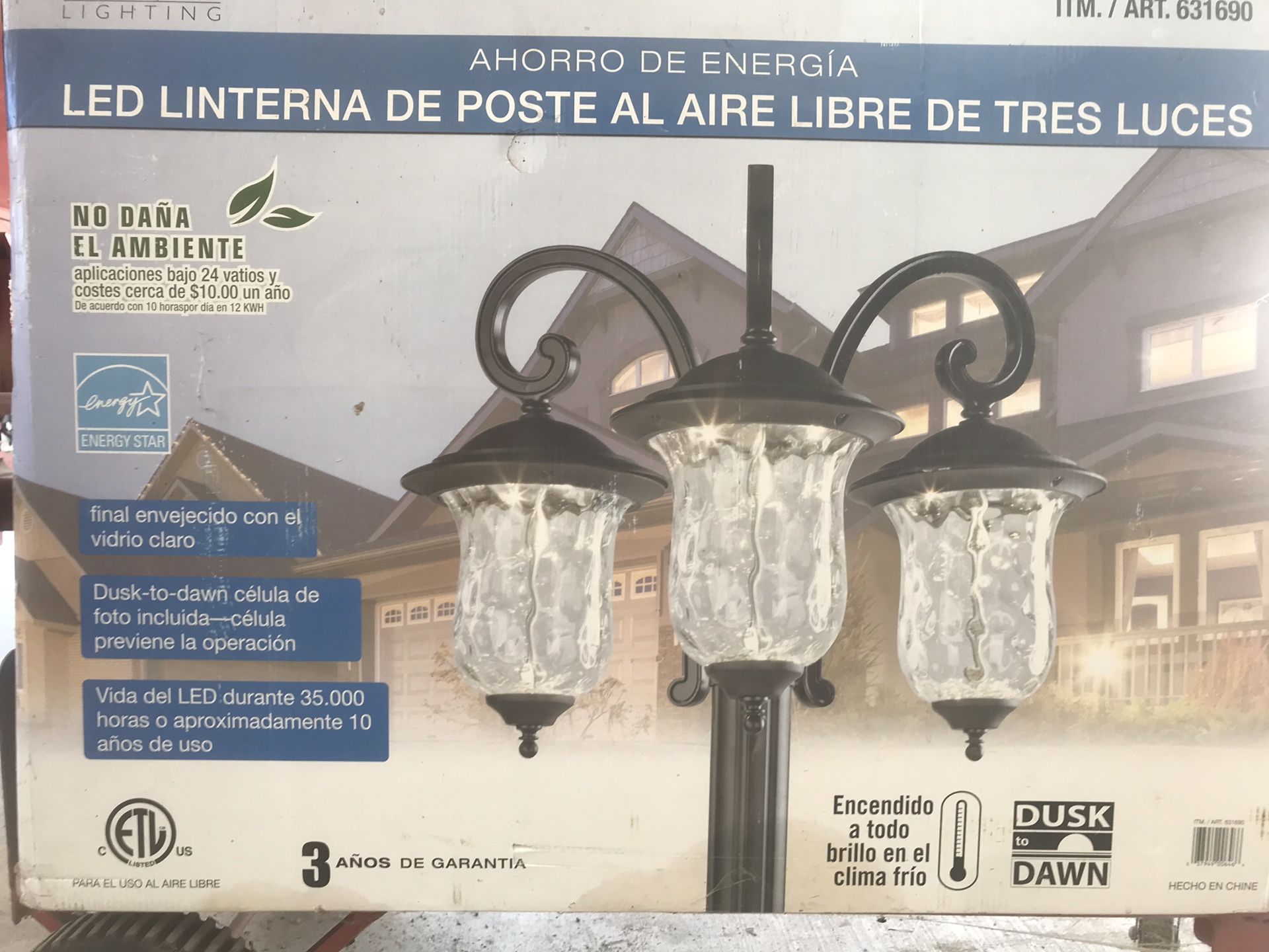 Costco LED lamp post still new in box unused ! Paid 350.00 for it at ...