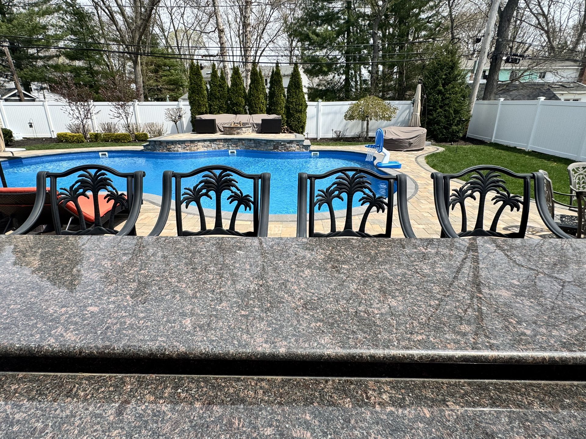 (4) BEAUTIFUL BAR STOOLS WITH PALM TREE DESIGN! MINT!!! for Sale in ...