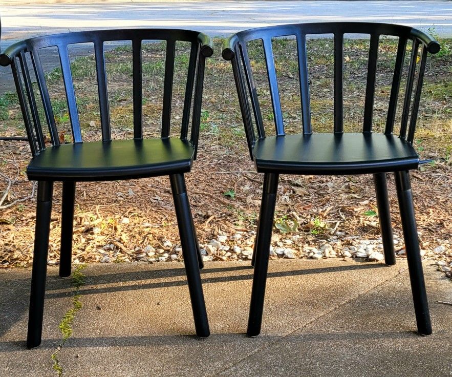 Set Of 2 - Balboa Barrel Back Dining Chairs - Black for Sale in ...