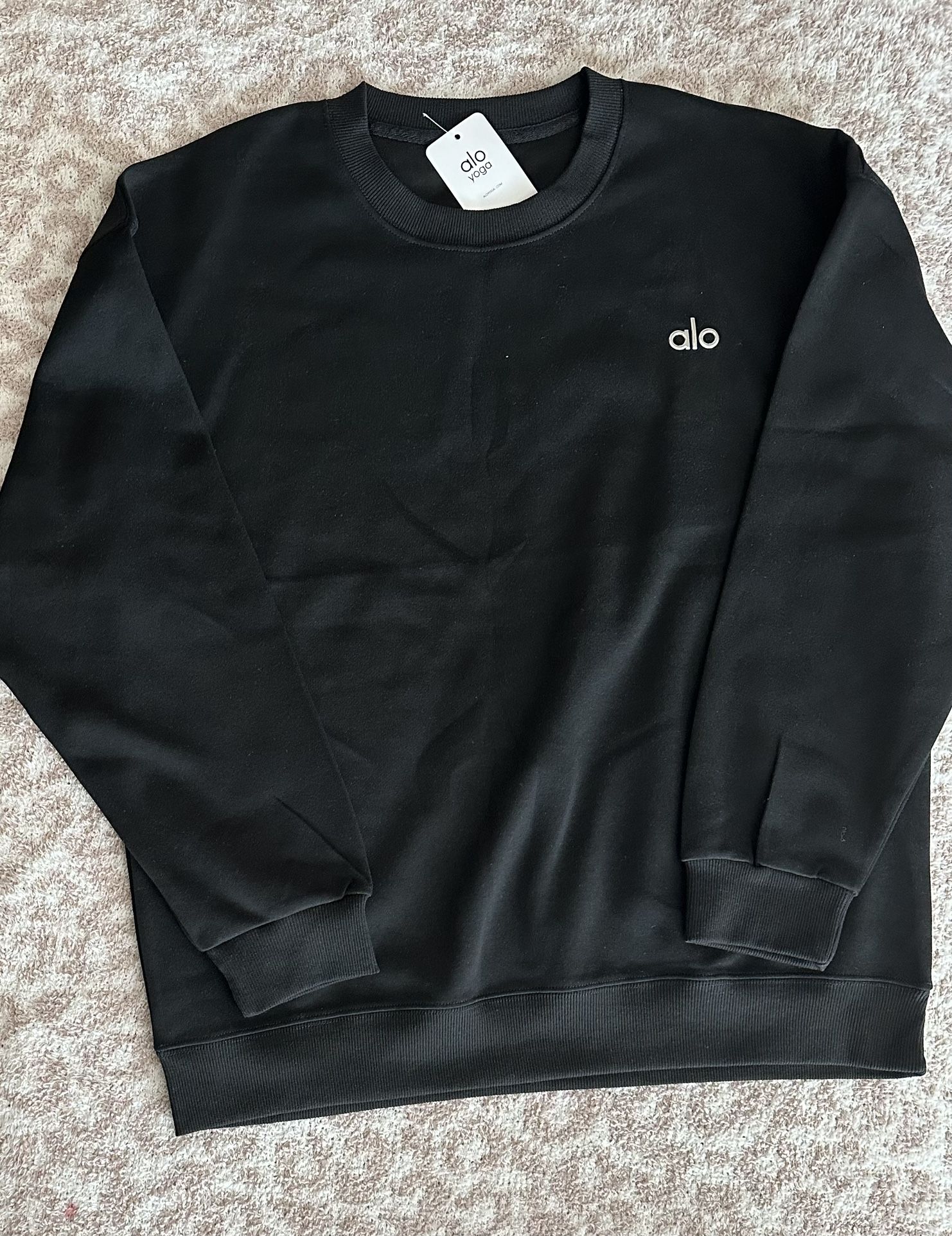 Alo Men’s Black Crewneck Sweater **READ DESCRIPTION** for Sale in ...