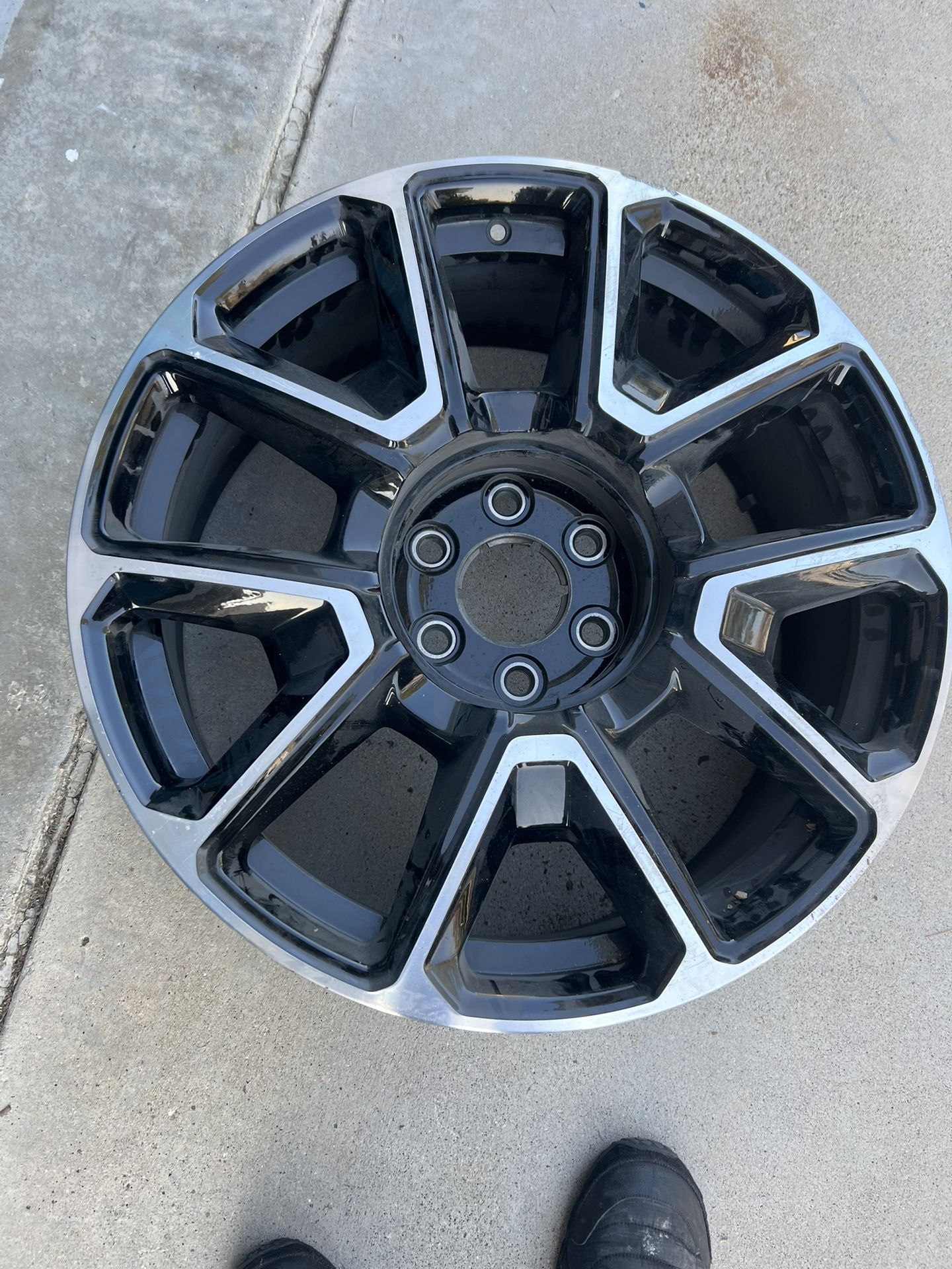 22” CHEVY TAHOE SUBURBAN RST 21 22 23 2024 FACTORY BLACK WHEEL OEM RIM ...