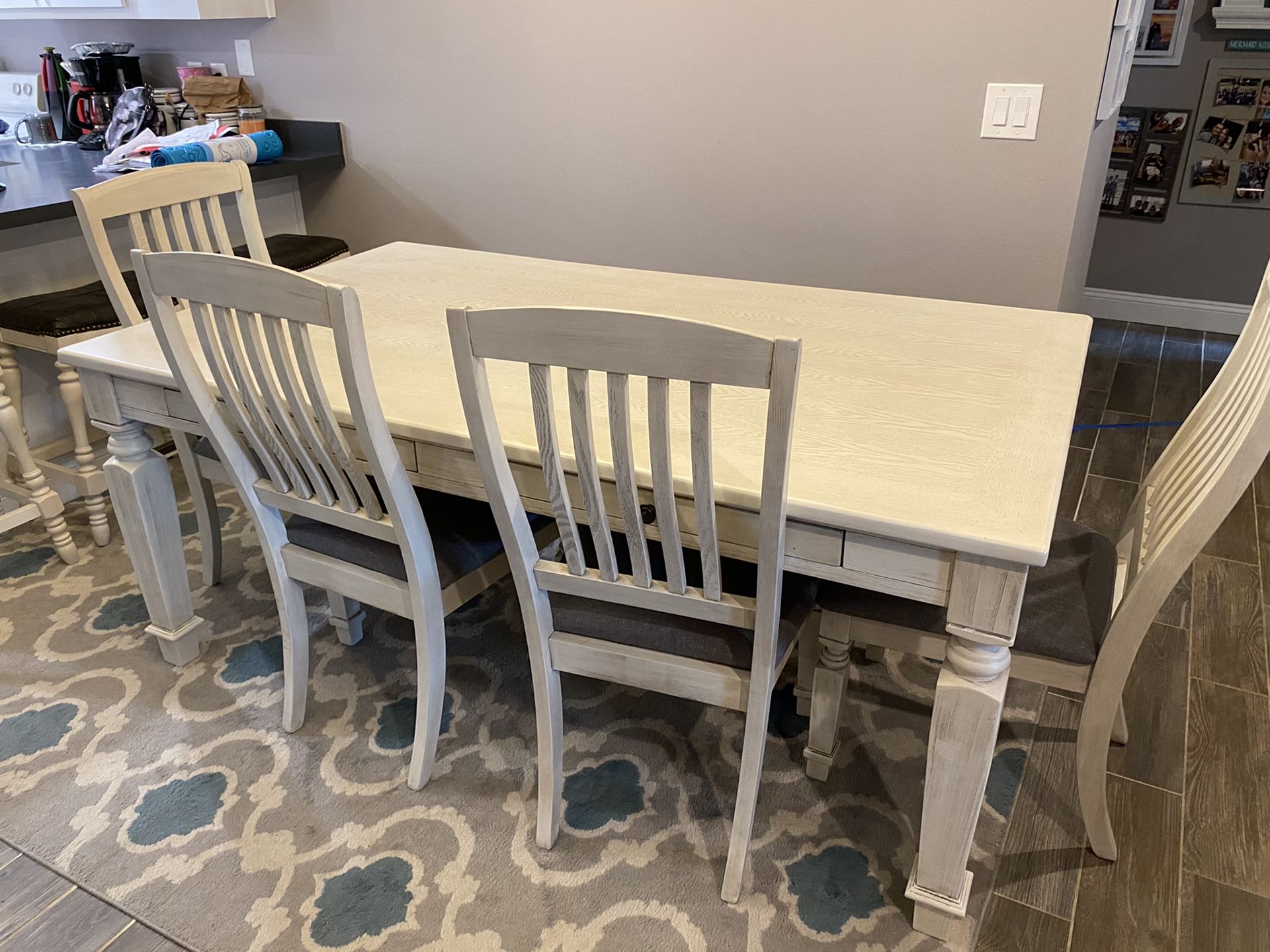 Furniture of America Hish Rustic White 6 Piece Dining Room Set for Sale ...