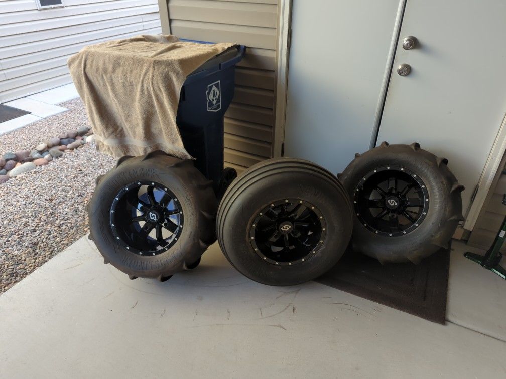 Set Front & Back Paddle Tires For Polaris RZR for Sale in Apache ...