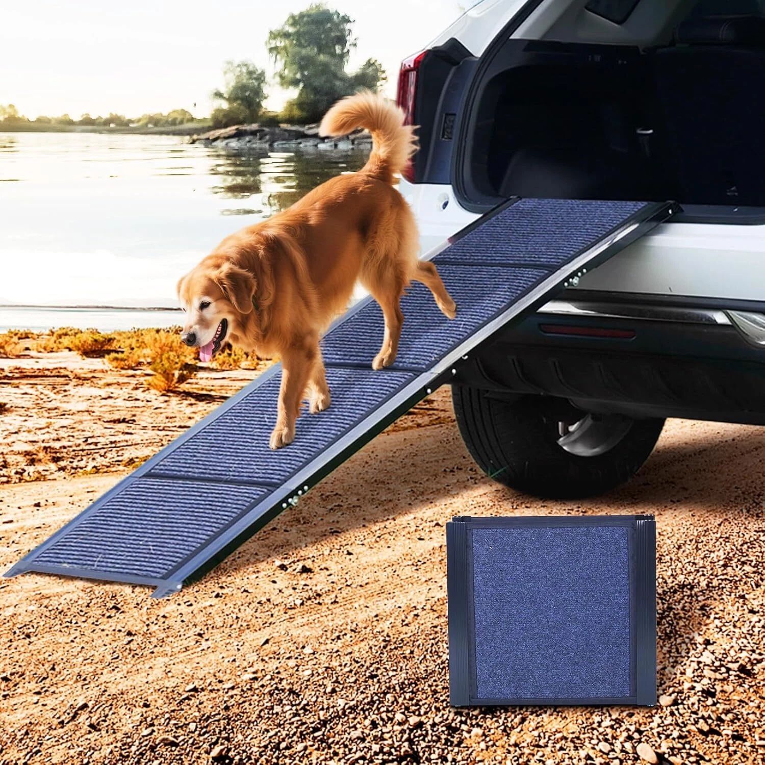 NAIZEA Oversized Dog Step for Large Dog Folding Anti-Slip Pet Ramp 71 ...