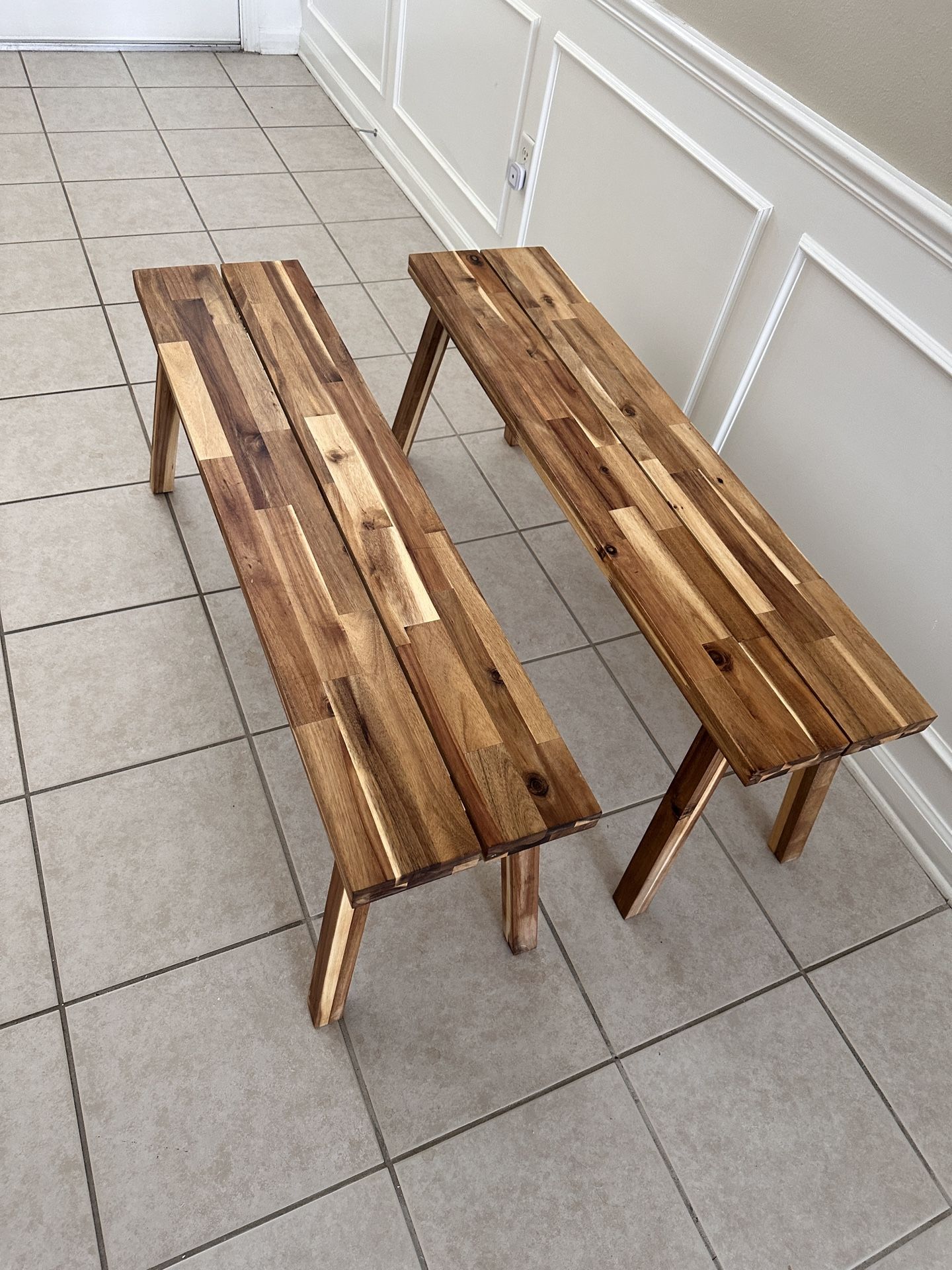 2 Benches 48” Solid Wood Versatile Brand New for Sale in Wesley Chapel ...