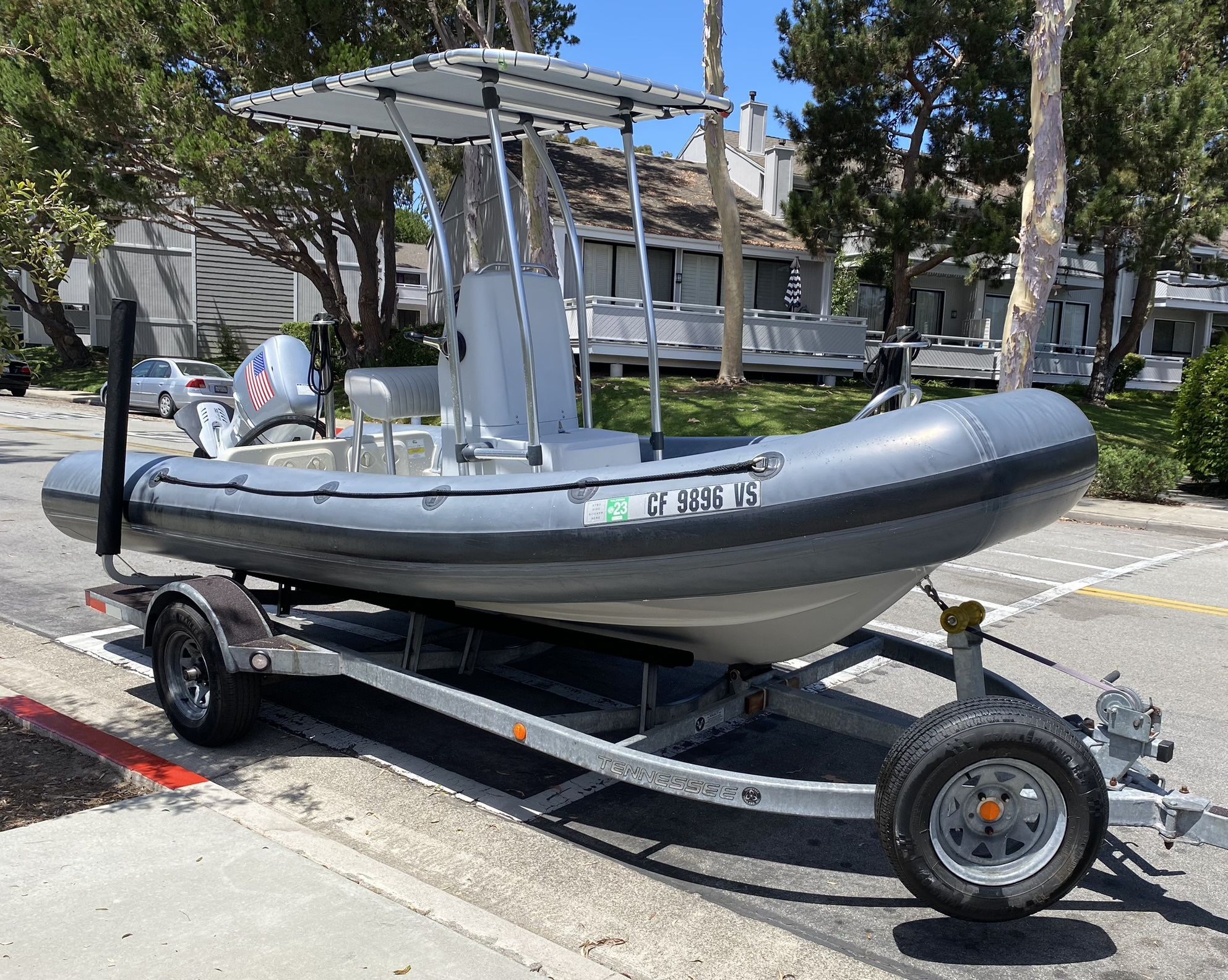 17ft Hypalon RHIB w/50 HP motor and Trailer for Sale in Newport Beach ...
