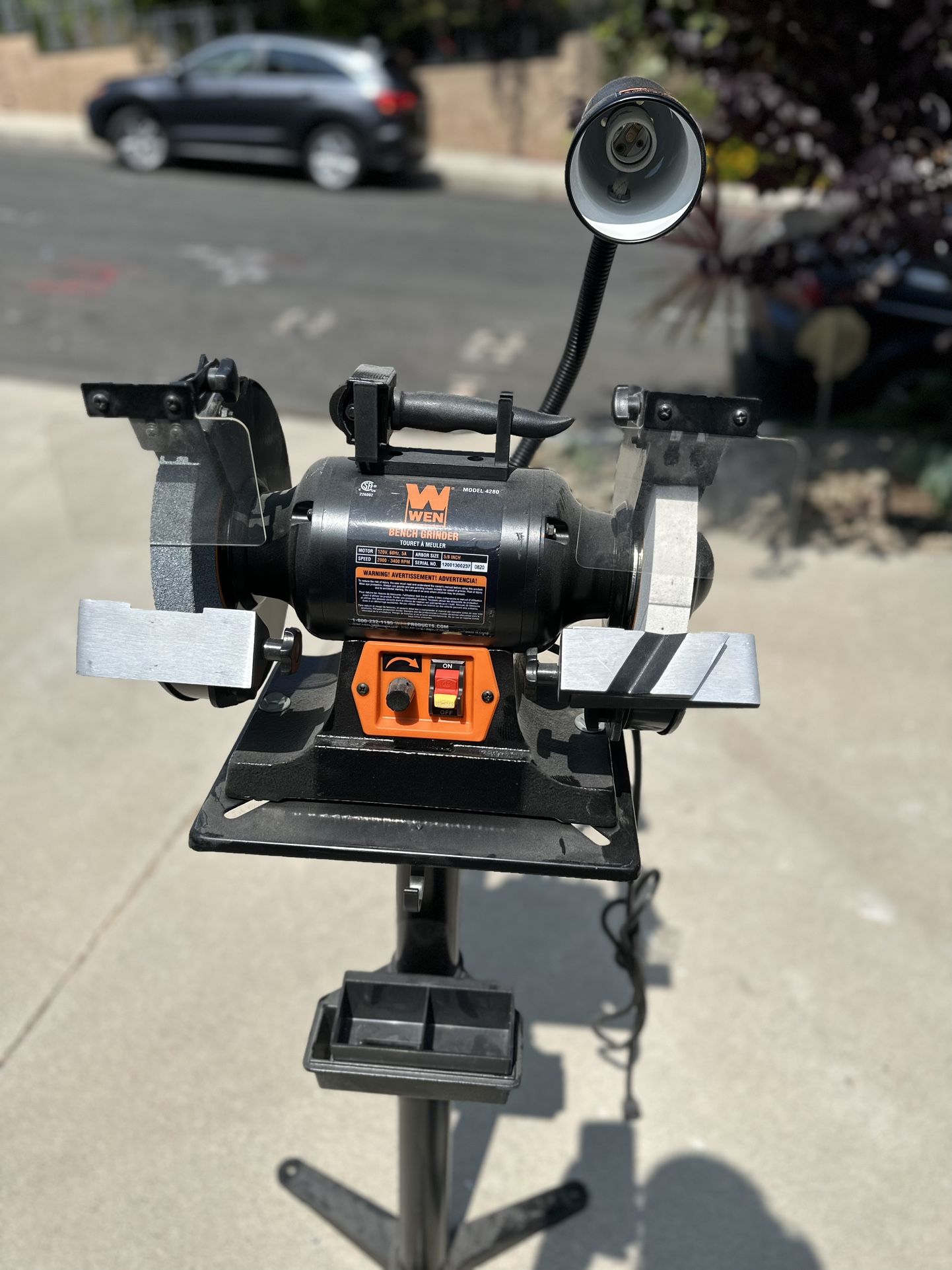 Wen 4280 Variable Speed bench grinder w Stand for Sale in Baldwin Hills CA OfferUp