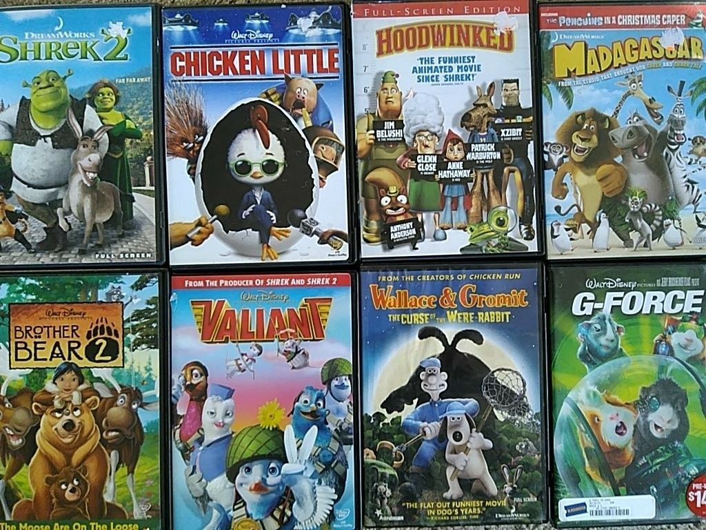 Childrens Disney and Dreamworks Animated Movies 8 DVD Lot for $10 Total ...
