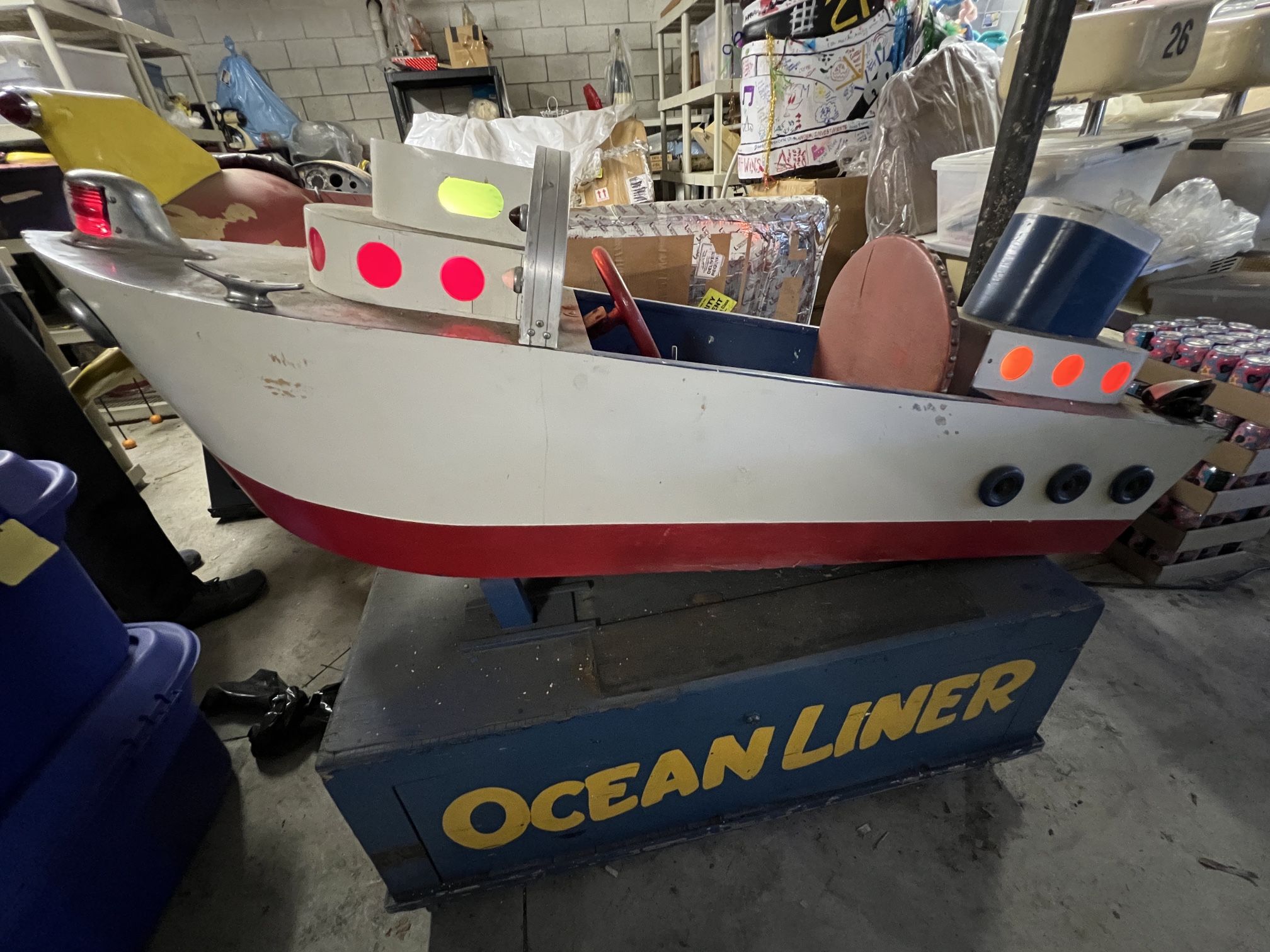 Vintage 1950s Coin Op 10¢ Kiddie Ride Scientific’s OCEAN LINER Sweet ...