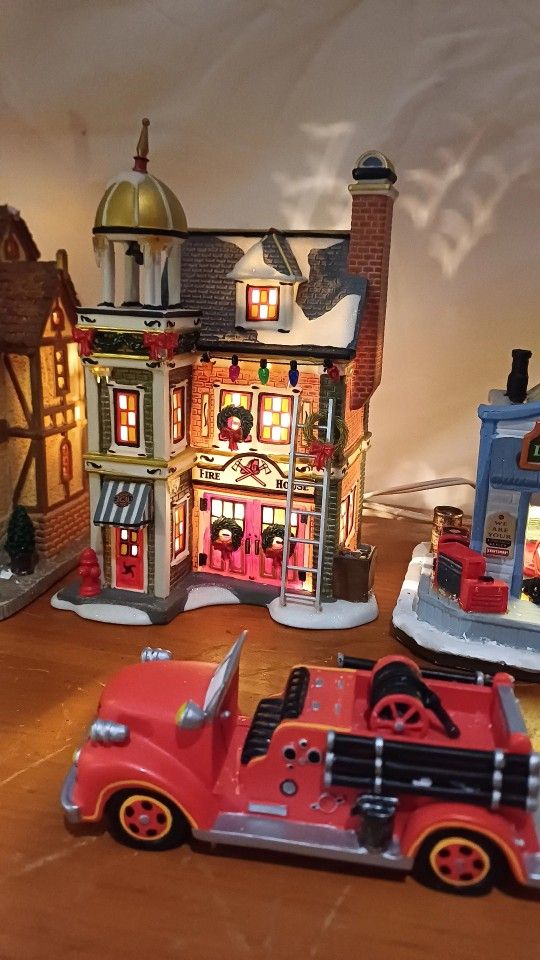Lemax Christmas Decoration Village Collection Fire Department 56 And ...