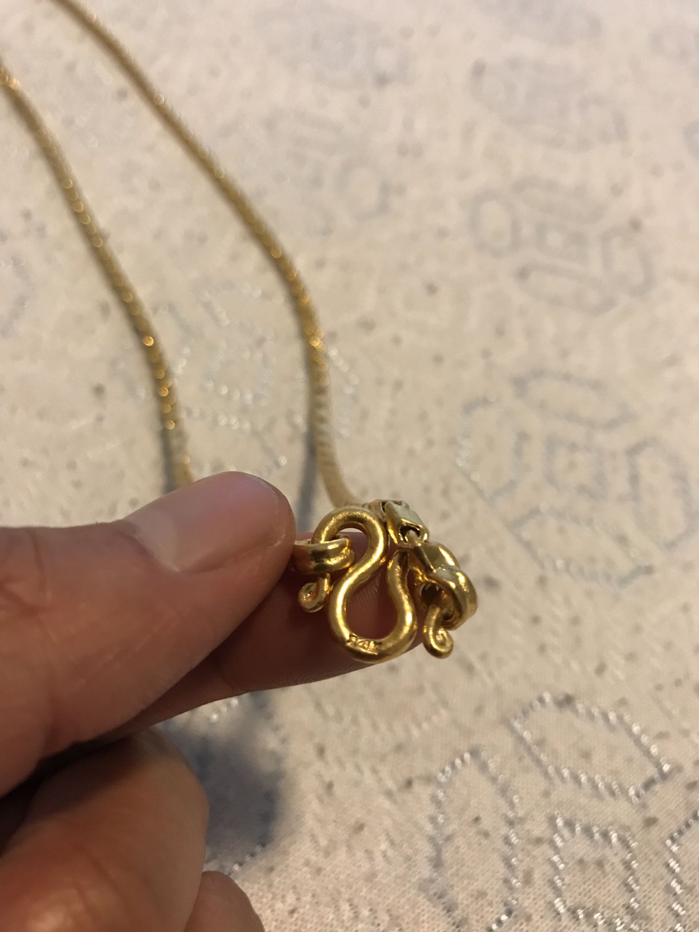 24K gold chain w/ Real Rare ancient Buddha Naga Ivory Pendant From ...