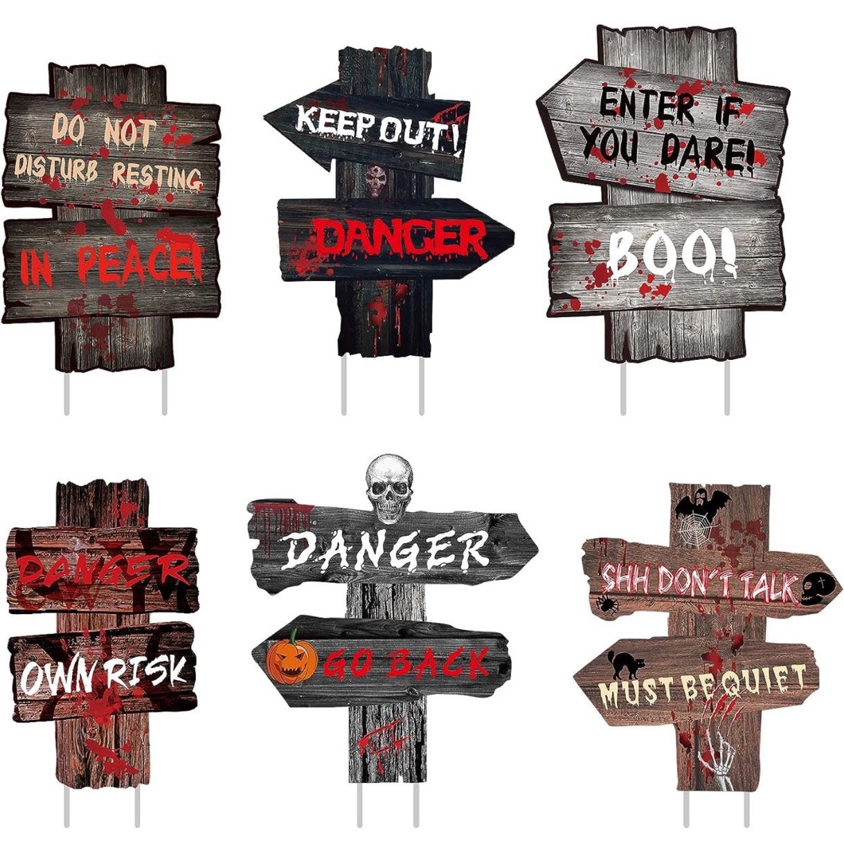 CaseTank Halloween Decorations Outdoor 6 Pack Halloween Decor Yard ...