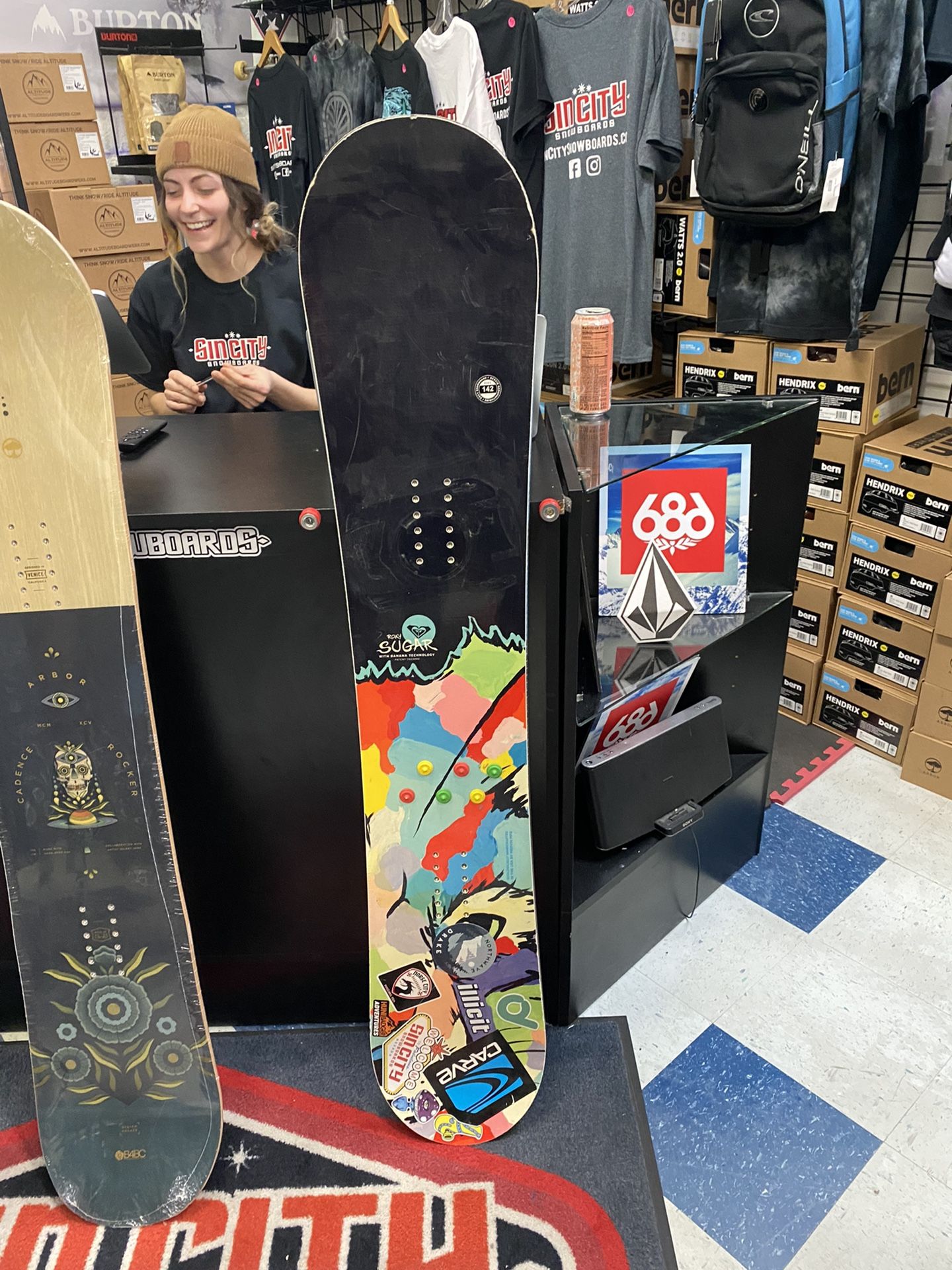 Roxy Sugar 142 Hybrid Rocker Snowboard Certified With Warranty for Sale ...