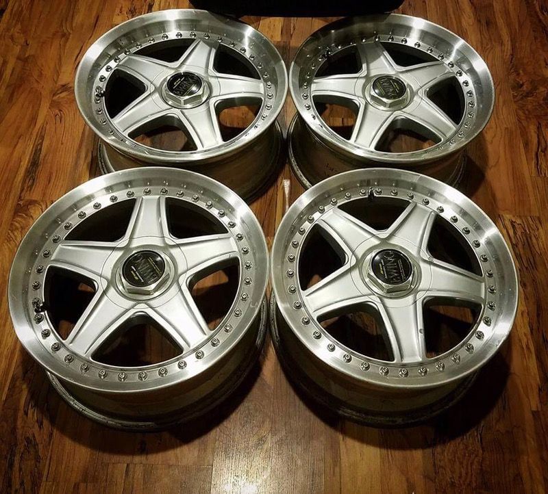 4x100 4x114 work ewing 3 authentic wheels 16" staggered for Sale in ...