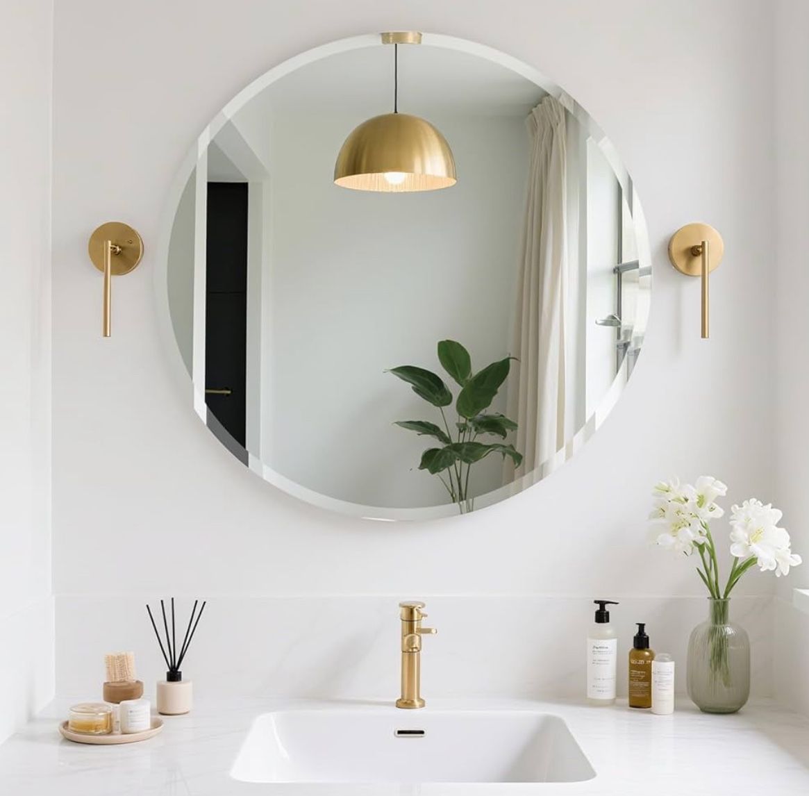 24in Frameless Round Mirror for Sale in San Antonio, TX - OfferUp