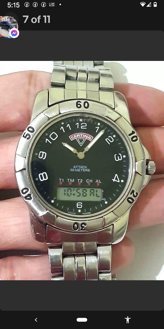 CERTINA ATTACK ETA 958.333 ALARM CHRONOGRAPH DUAL TIME MEN'S SWISS ...