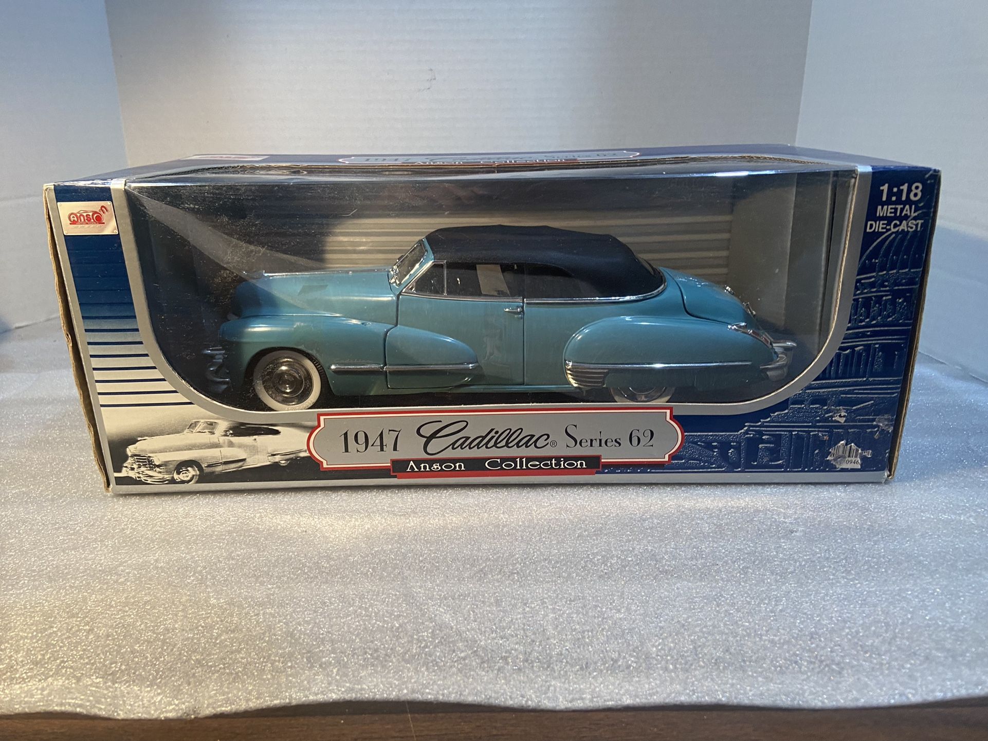 Anson 1:1/18 Diecast Metal 1947 Cadillac Series 62 In Rare Robbins Egg ...