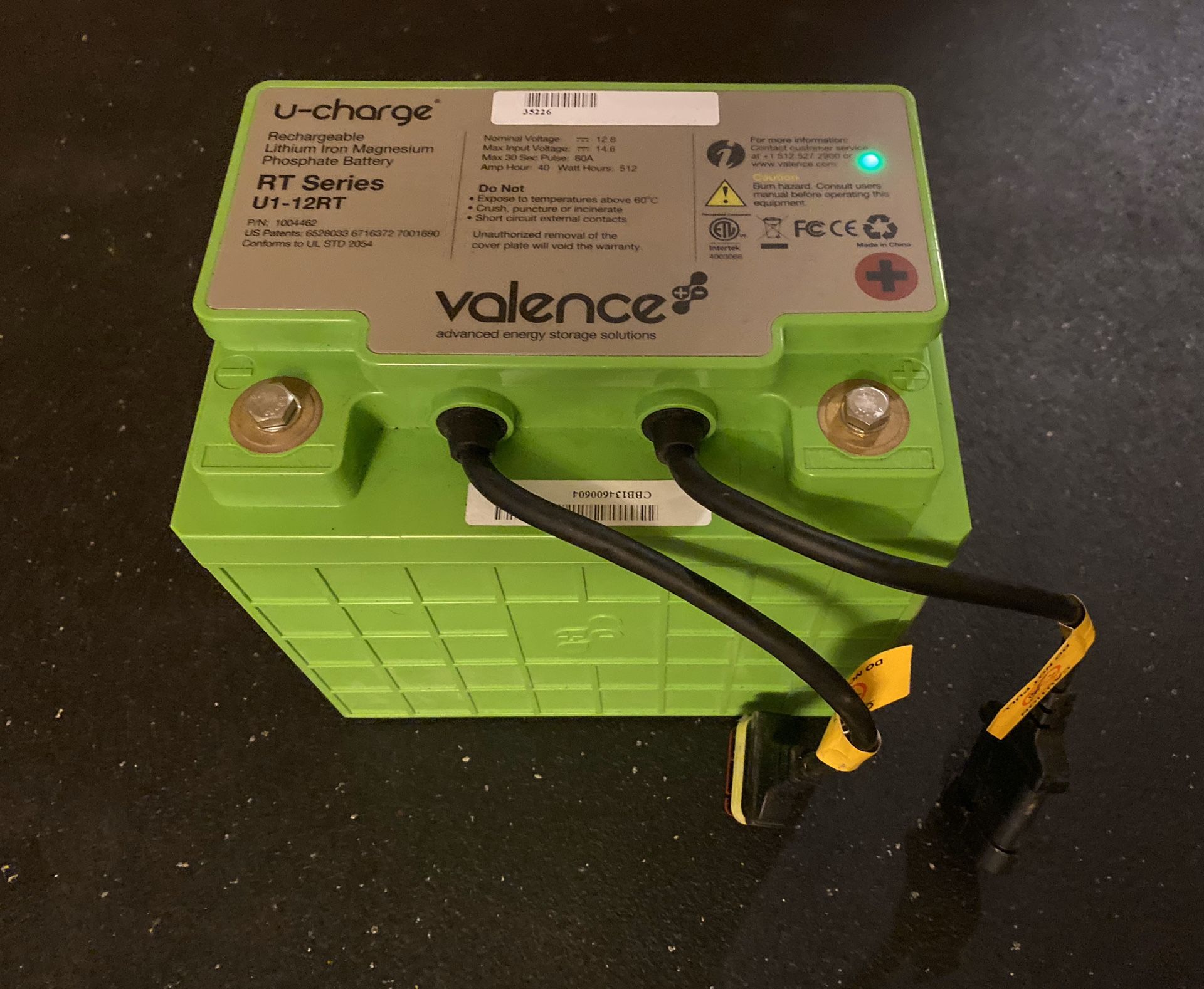 Valence LiFePo4 12v 40AH Battery U1-12RT for Sale in Marlborough, CT ...