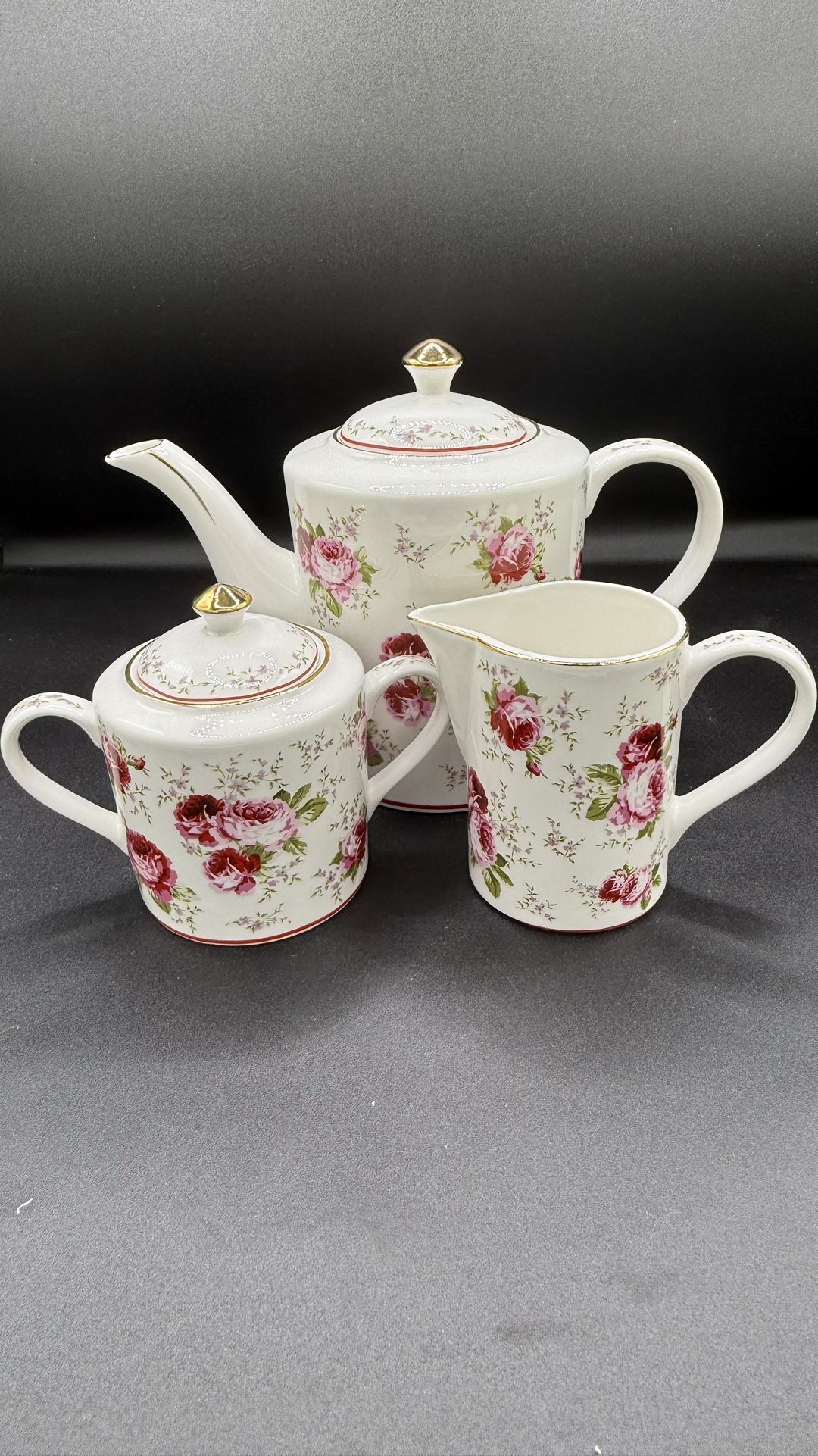Vintage Floral Teapot With Cream And Sugar Set for Sale in Lake ...