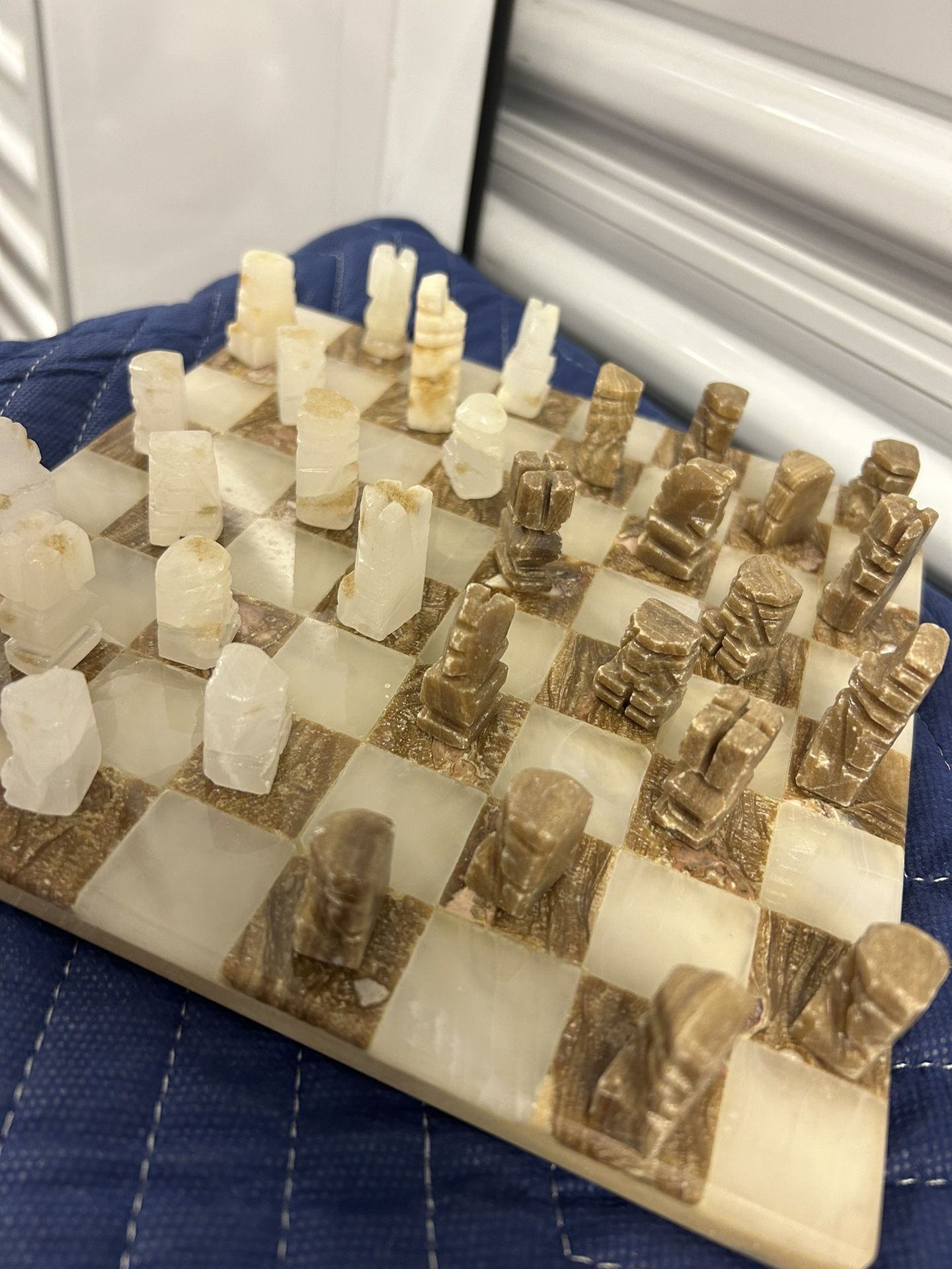Aztec Marble Chess Set