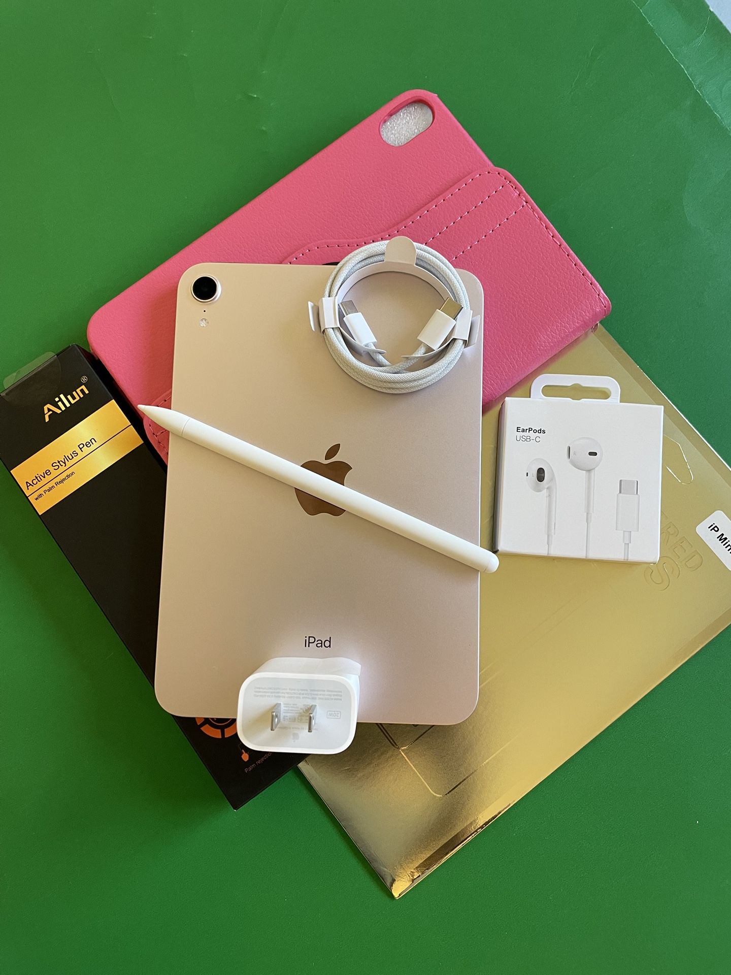 Apple iPad Mini 6th Generation (2021 model / Pink) 64GB with Pink Case ...