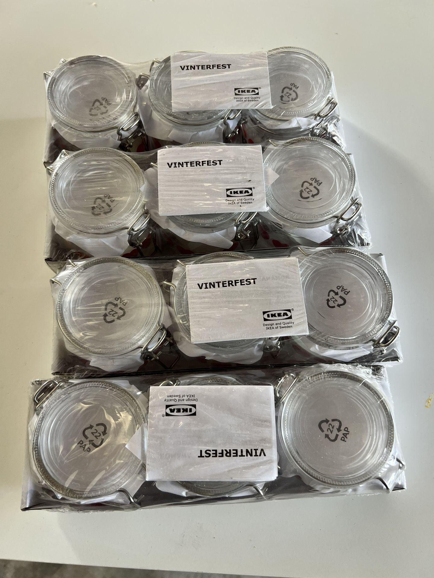 12 IKEA Small Glass Containers W Heart Design for Sale in San Gabriel ...