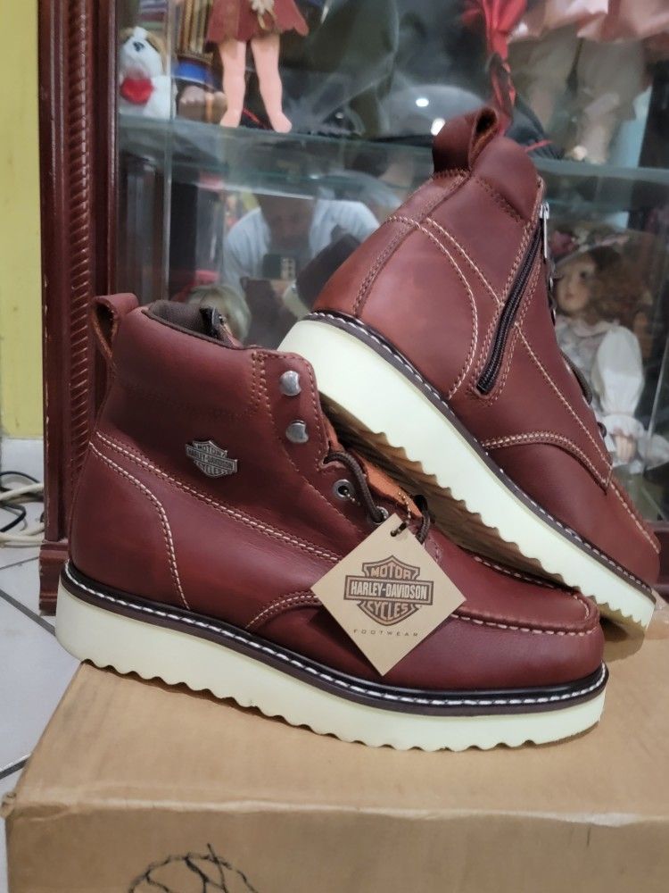 New Harley-Davidson Beau Rust Mens Leather Boots. Size 11-M $80 for ...