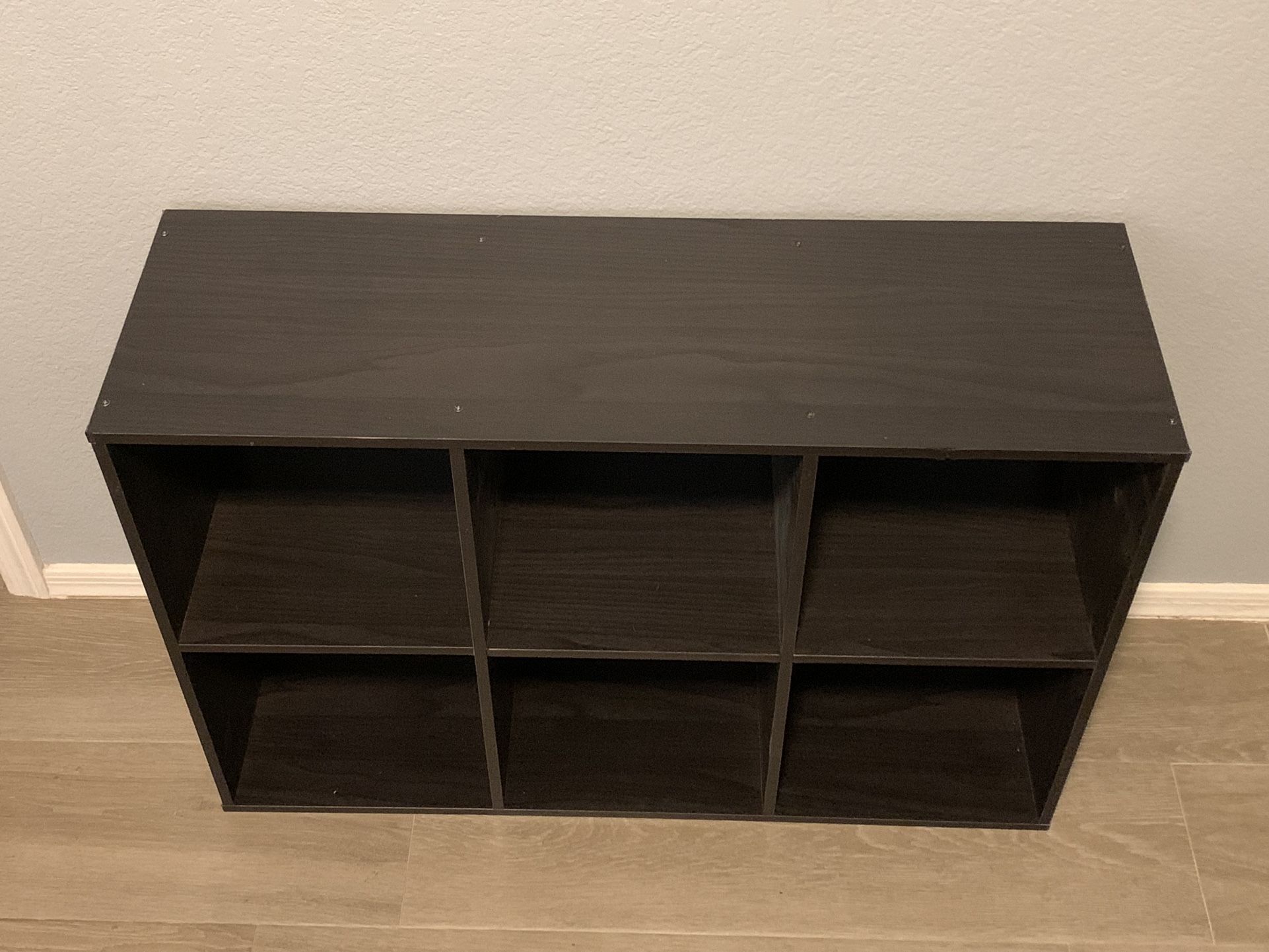 36W x 24H x 12D Black/Dark Brown 8 Cube Storage Shelving Cubby Cabinet ...