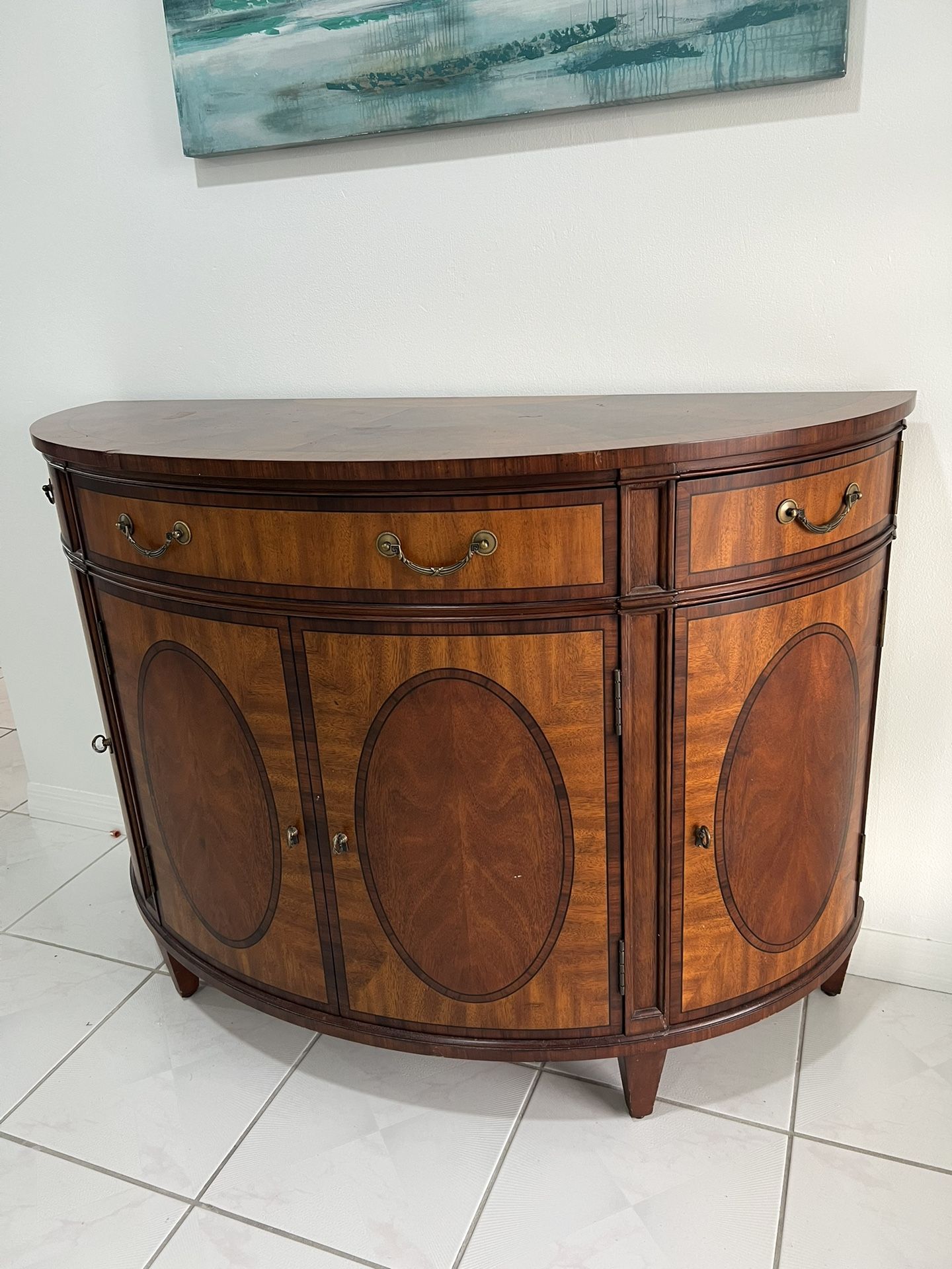 Sophisticated Semi-Circle Buffet Cabinet - Timeless Elegance for Your ...