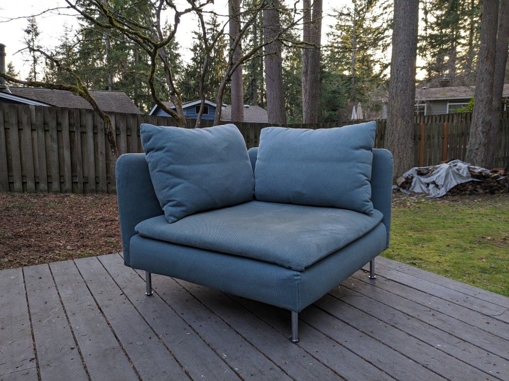 IKEA Soderhamn, Corner Section Chair, Light Green for Sale in ...