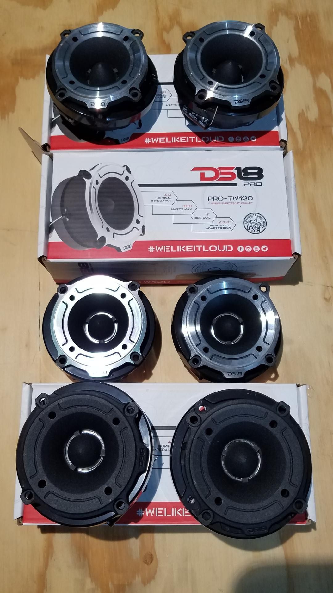 Ds18 audio Twitters loud ! Tweeters Ds 18 audio $30 El par / $30 A pair ...