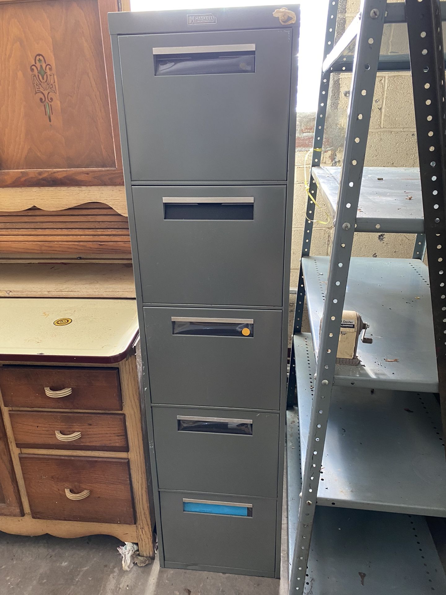 Metal 5 Drawer Filing Cabinet / Haskell Of Pittsburgh for Sale in ...
