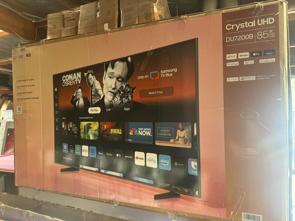 Samsung - 85” Class DU7200 Series Crystal UHD 4K Smart Tizen TV for ...
