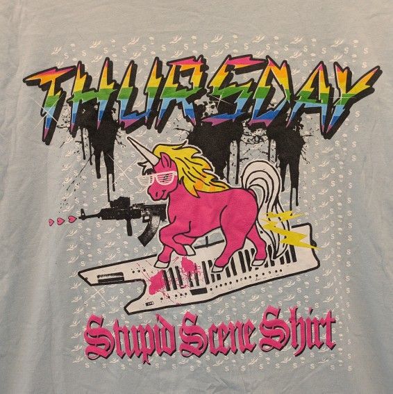 Thursday Stupid Scene Shirt Mens Medium Graphic Band Double Stitch T ...