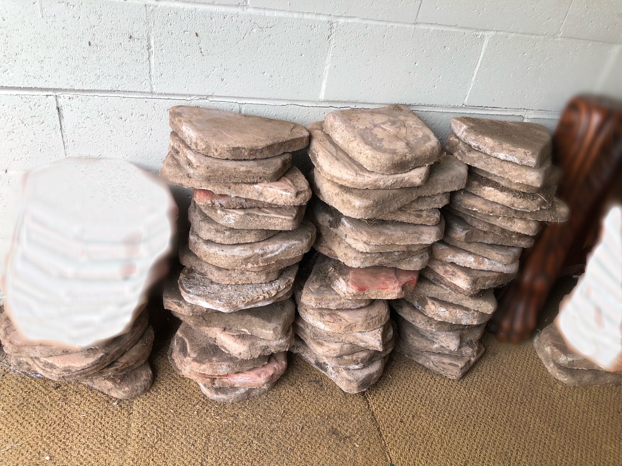 JUST REDUCED! 55 Irregular Concrete Stepping Stone Pavers for Sale in ...